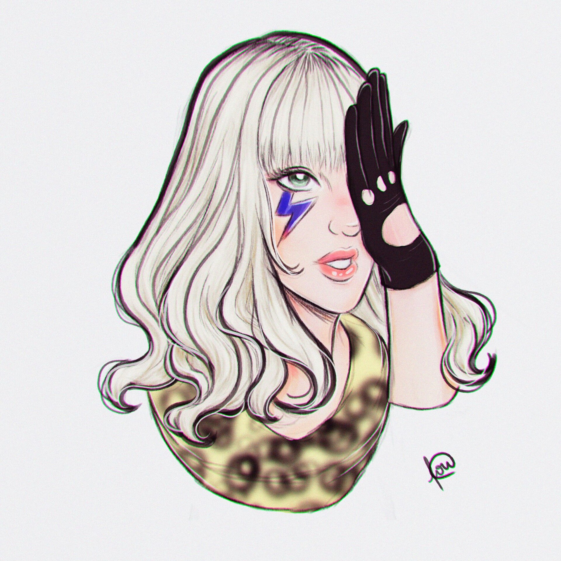 Lady Gaga Easy Drawing