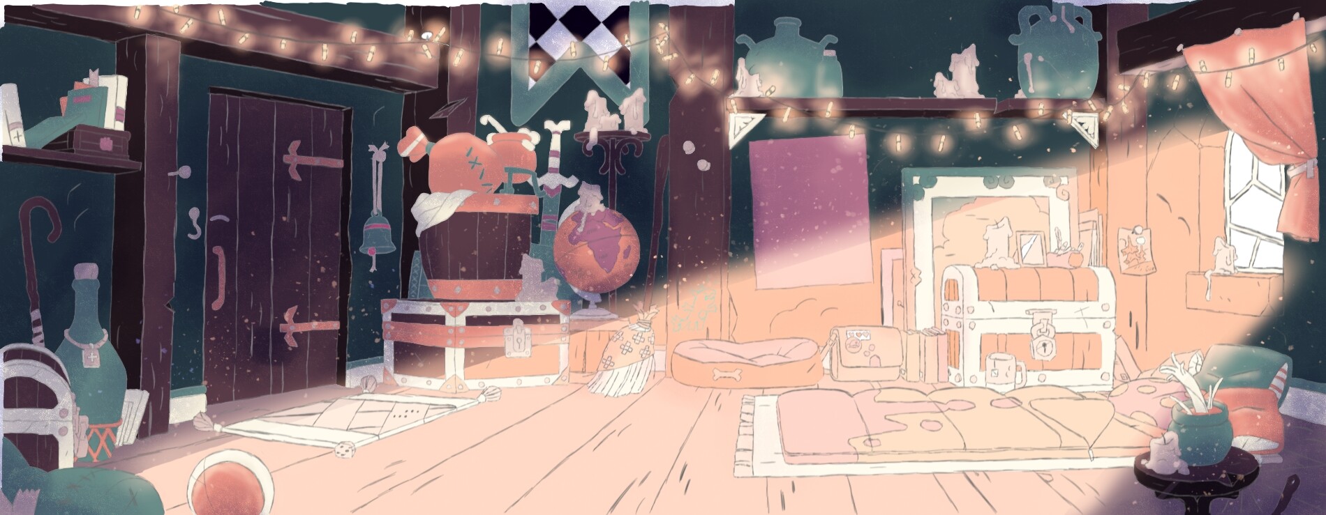 ArtStation - The Owl House - Luz's room Soft colour palette