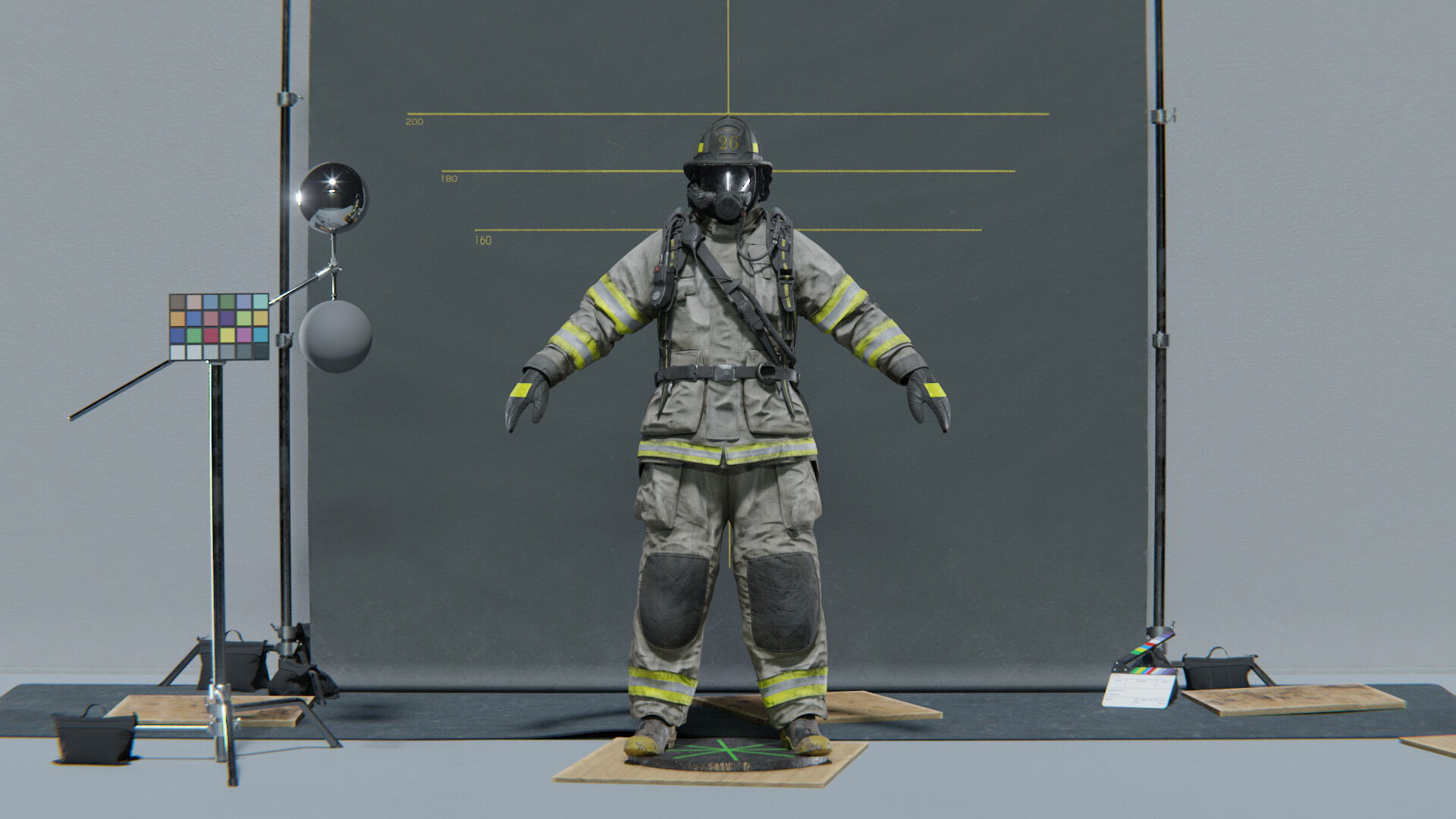 ArtStation - FIRE FIGHTER Modern USA