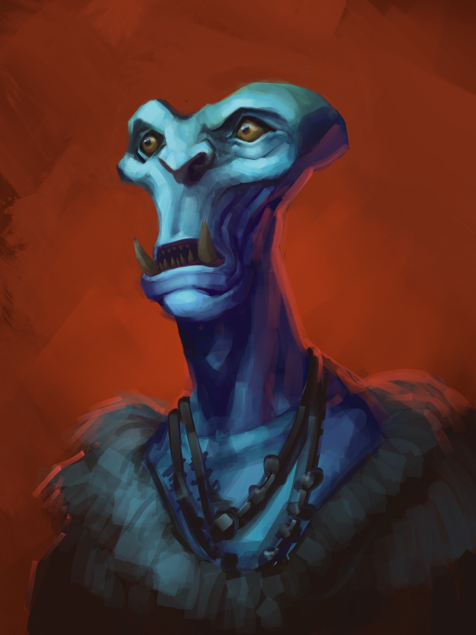 ArtStation - Blue alien