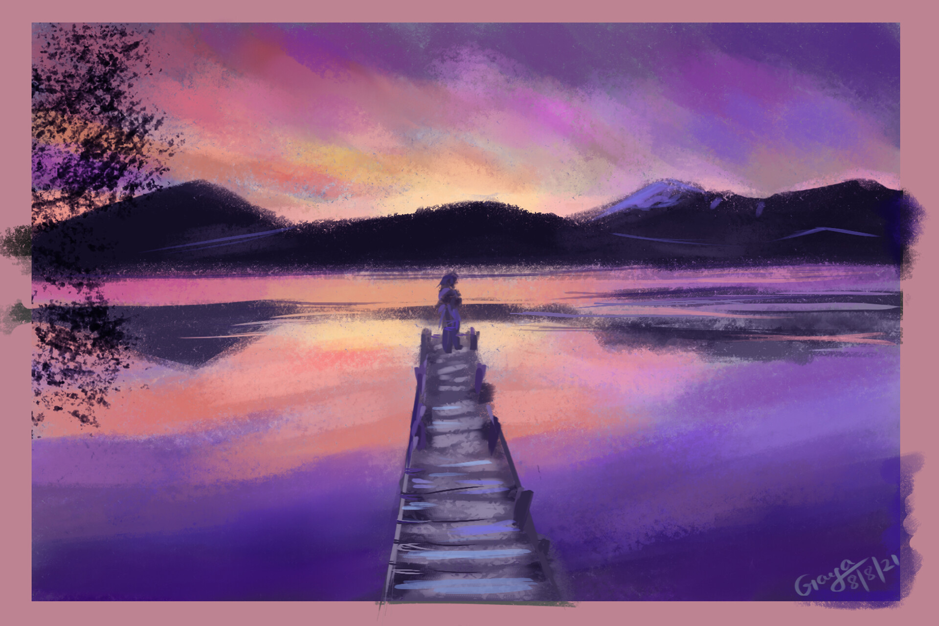 ArtStation - Evening Lake