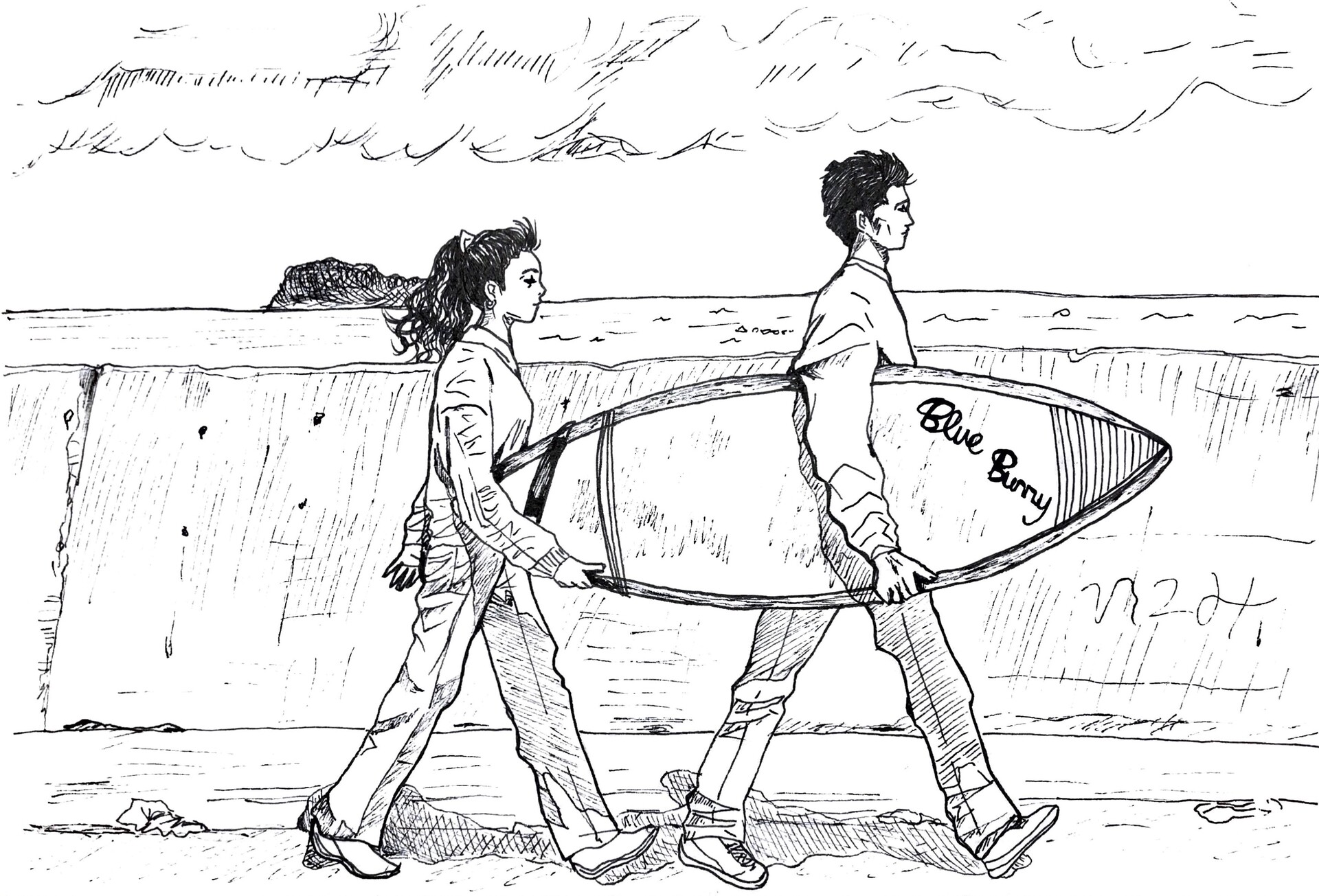 ArtStation - A Scene at the Sea, 1992