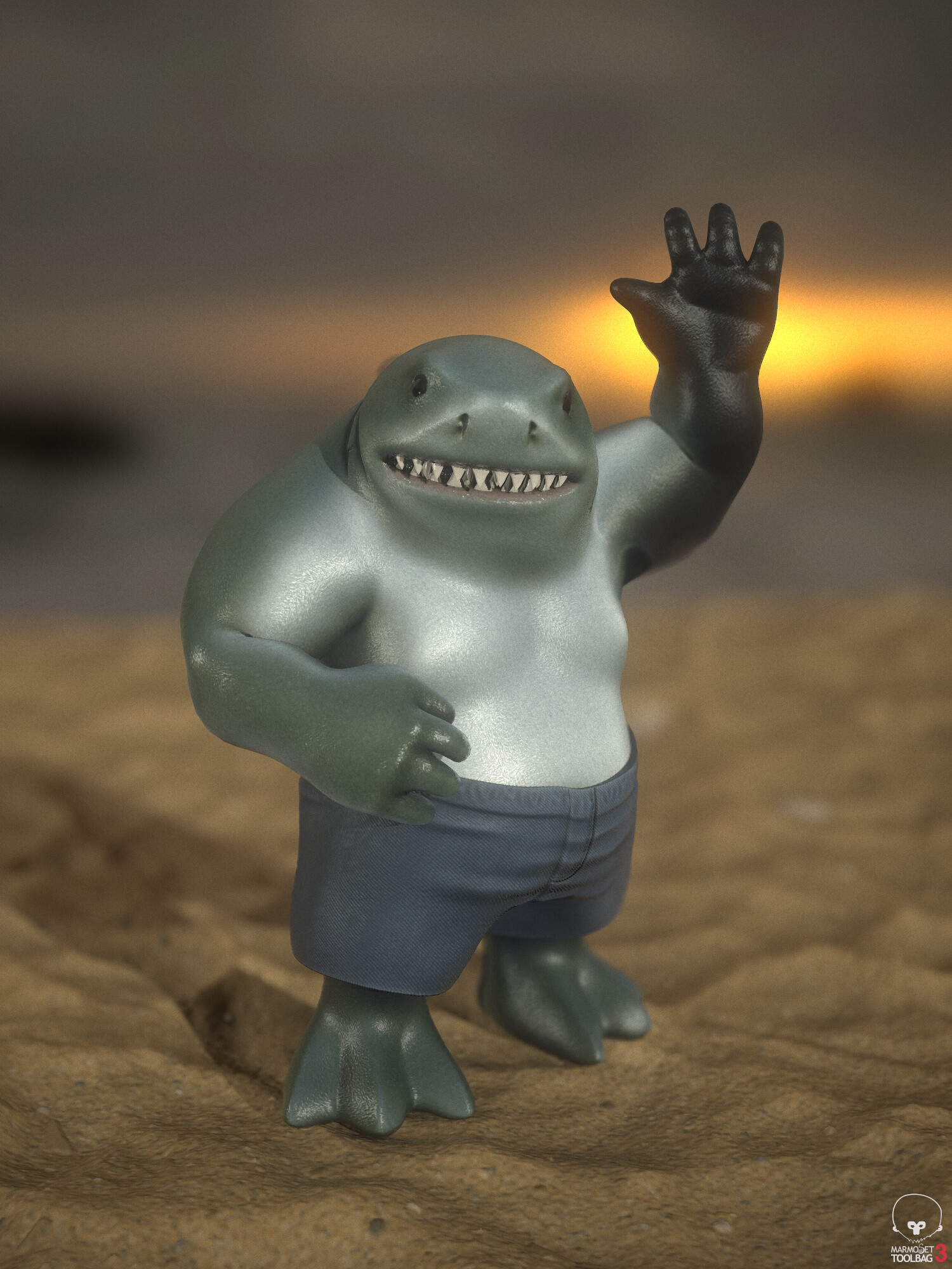 ArtStation - Nanaue - King Shark fanart