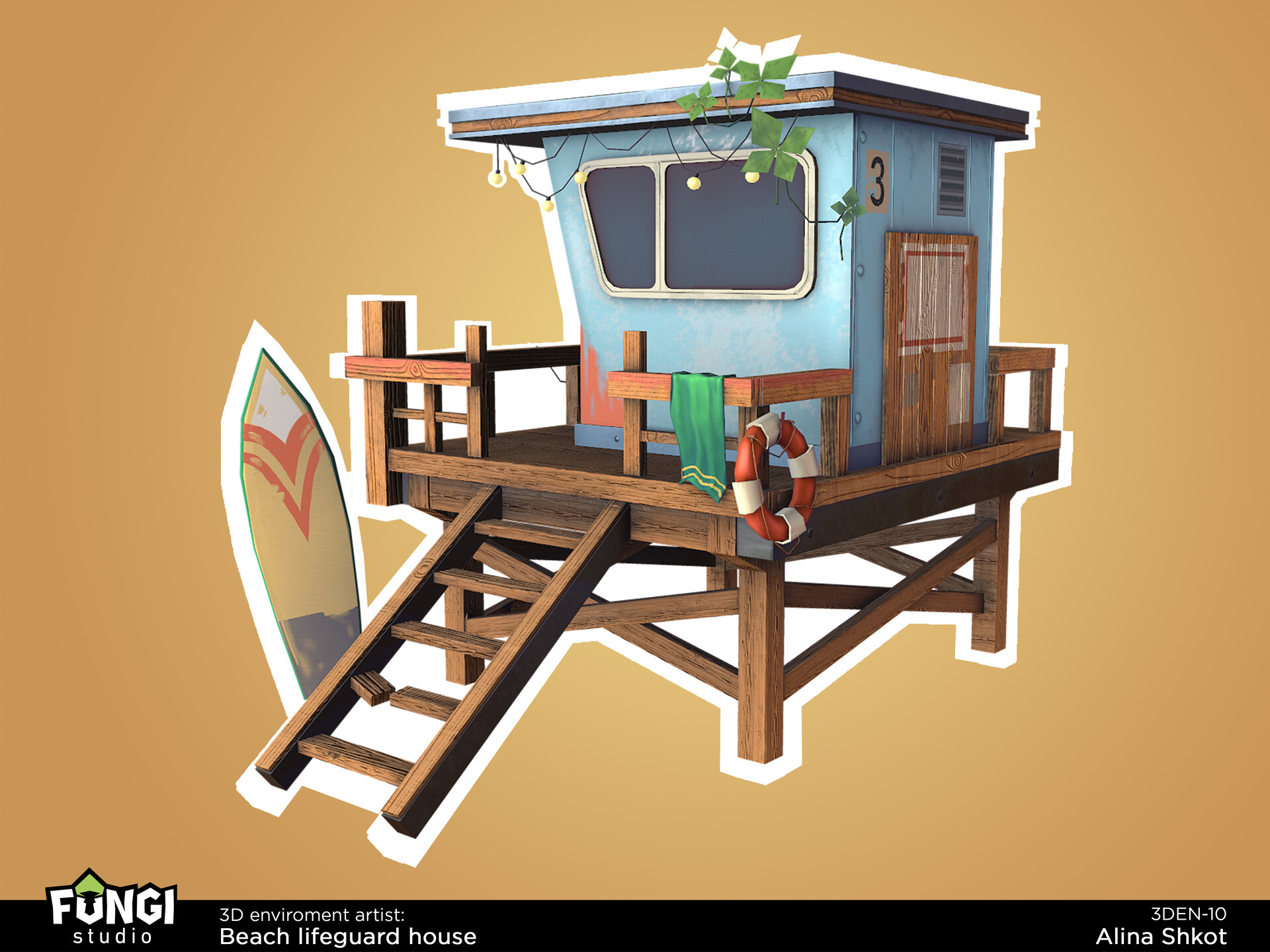 ArtStation - Beach lifeguard house