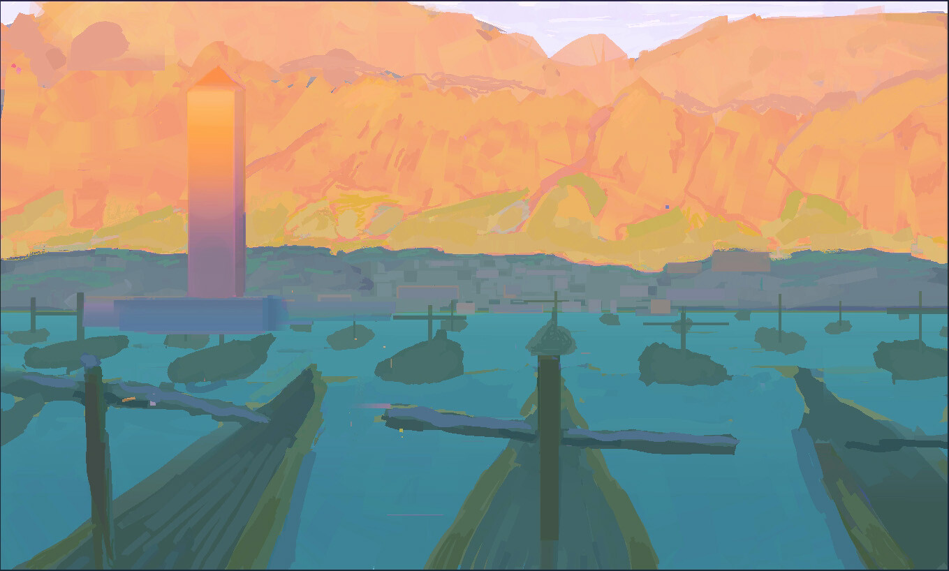 ArtStation - Harbor Color Study