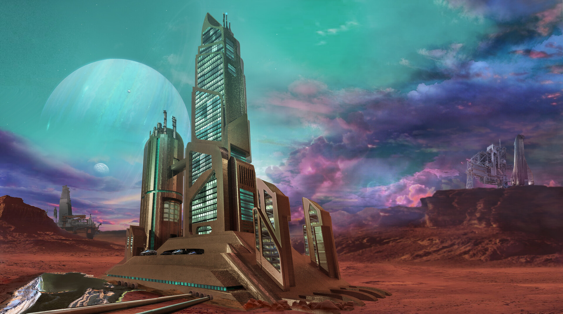 ArtStation - Alien tower world