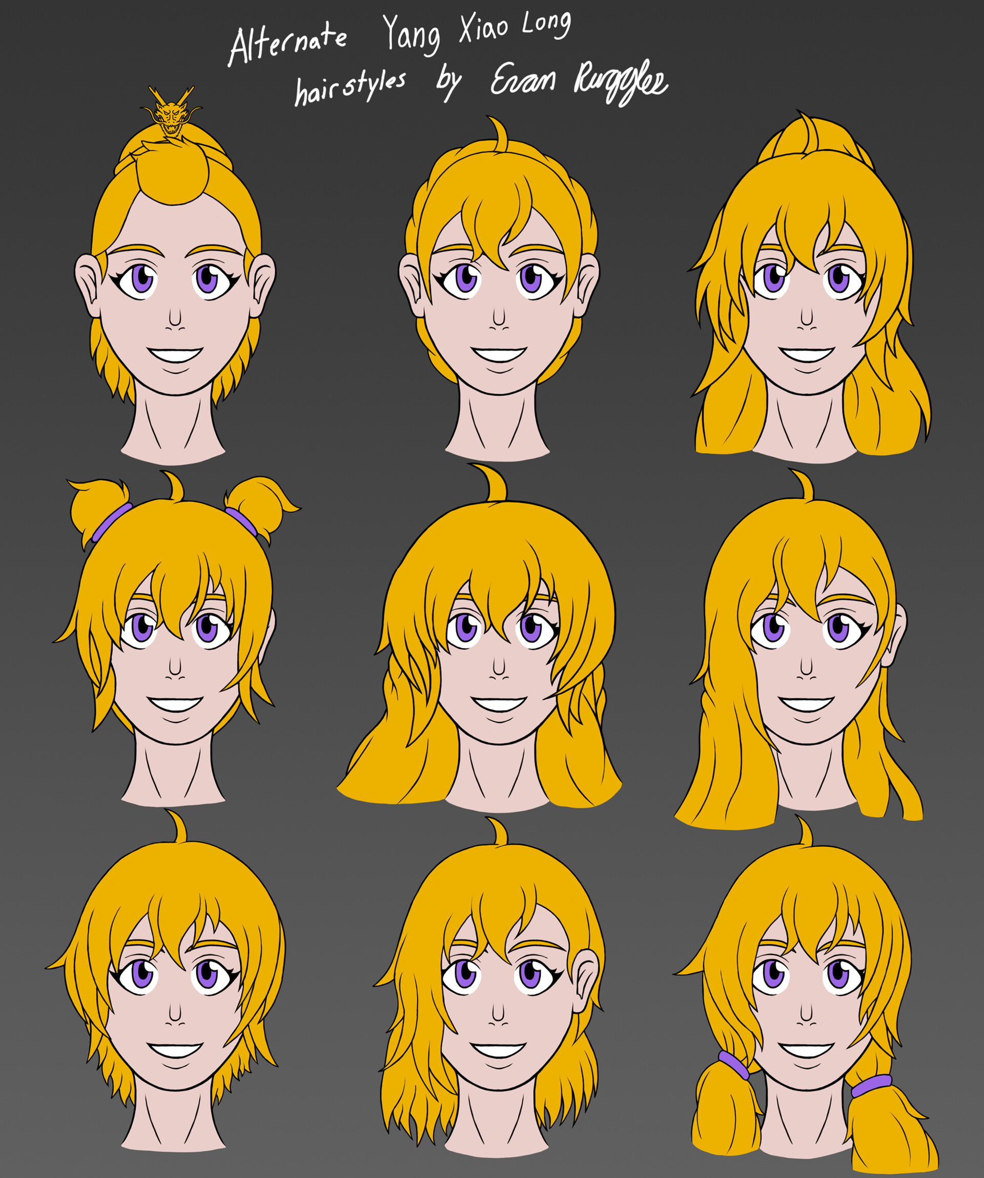Evan Ruggles - Team RWBY Alternate Hairstyles