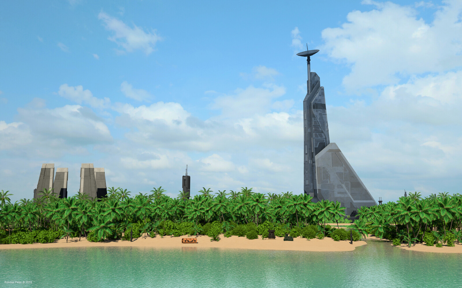 Péter Kondás - Empire base on planet Scarif