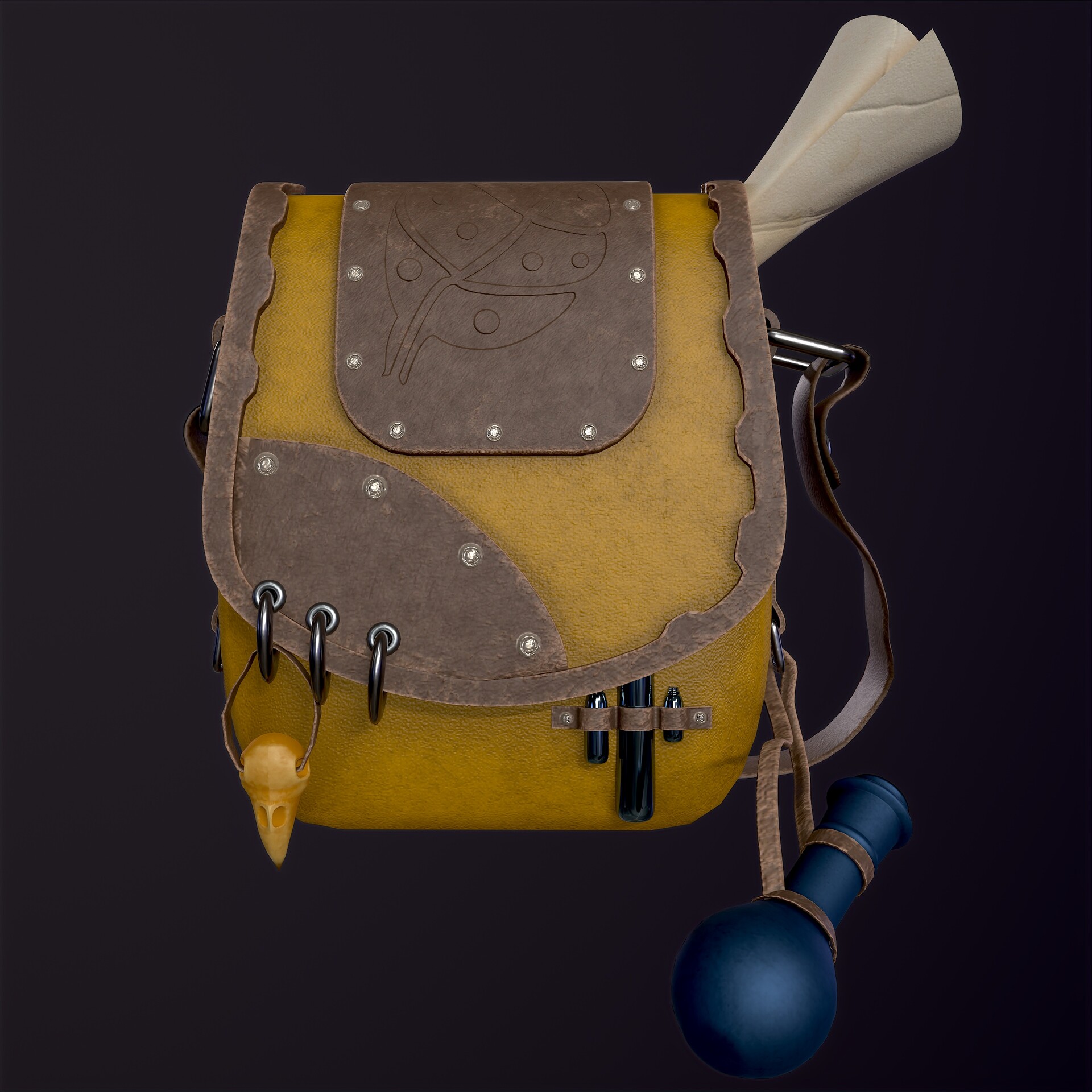 ArtStation - Leather Alchemy Bag