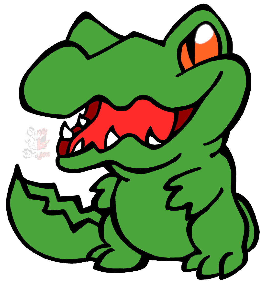 ArtStation - Chibi Croc Coloring Page Free2Use