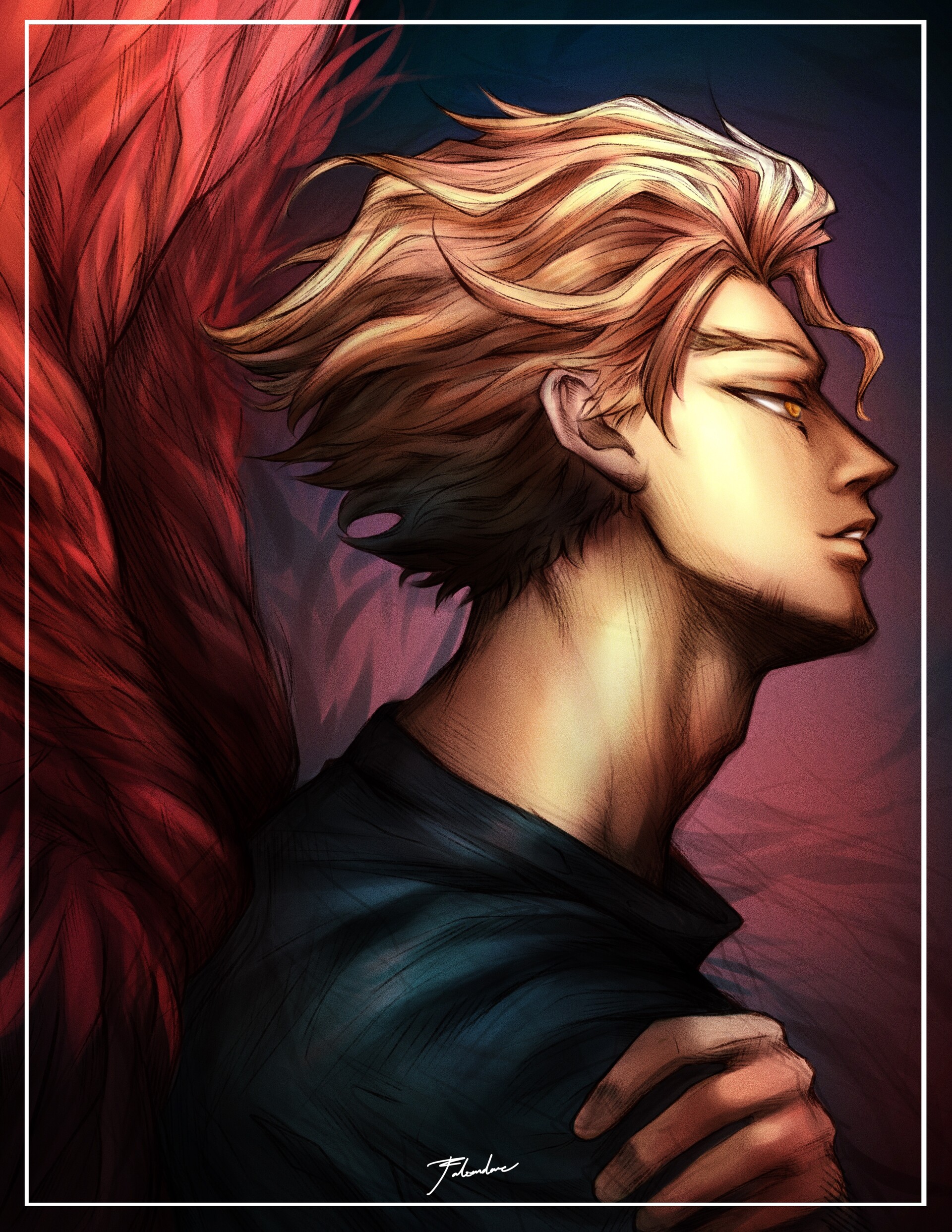 ArtStation - My Hero Academia - Hawks [remake]