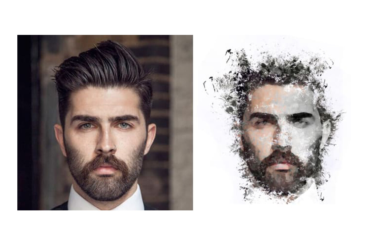 ArtStation - ink smudge face effect