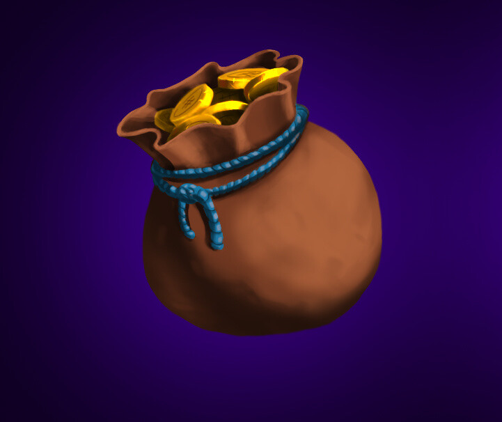 ArtStation - A bag of gold& a crystal