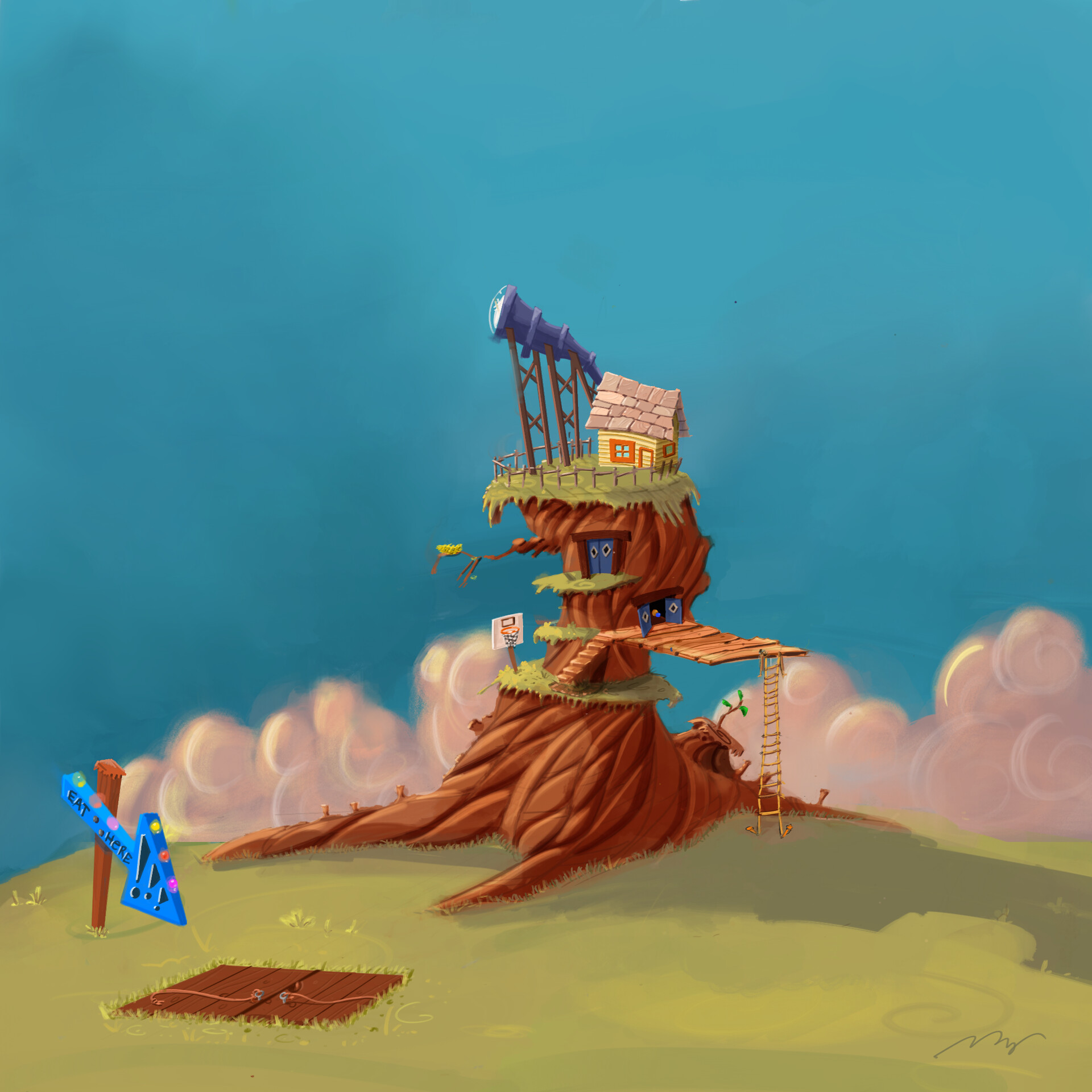 ArtStation - treehouse cafe