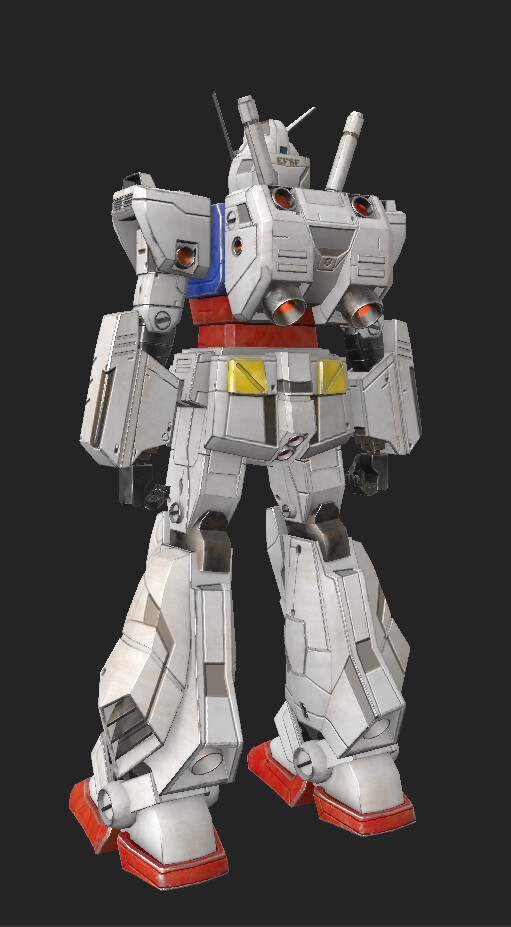 Lex Mac - GUNDAM RX 78 - LOW-POLY 3D MODEL (PBR)