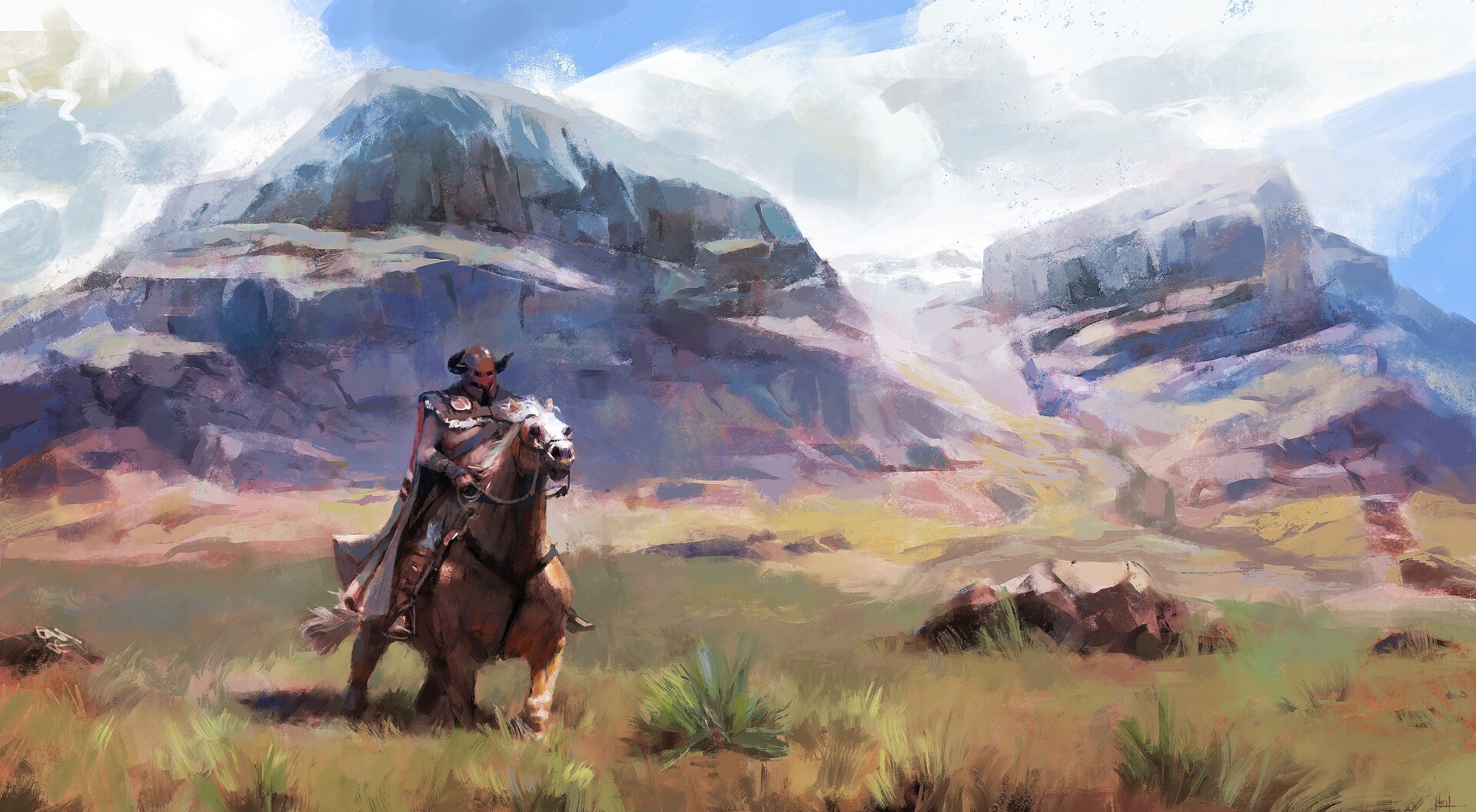 ArtStation - Riding cliffs