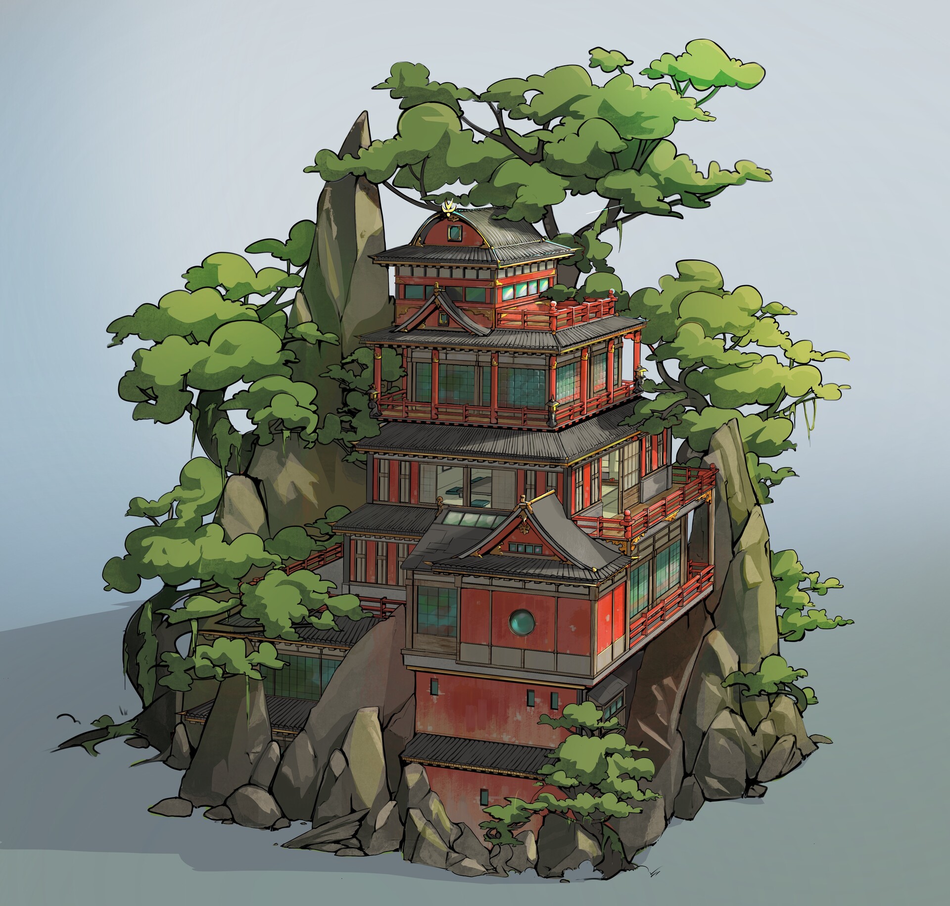 ArtStation - Japanese building concept