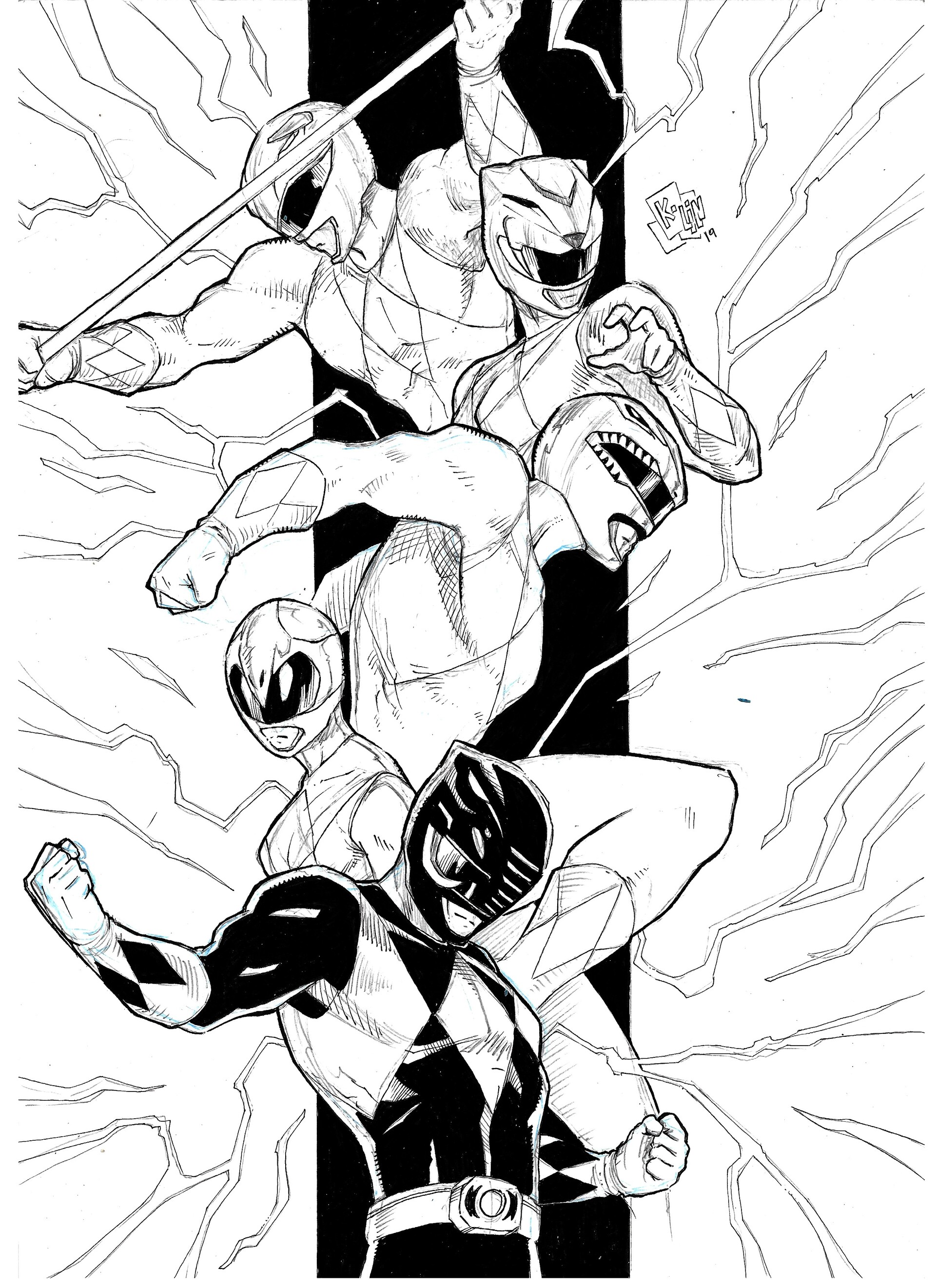 printable mighty morphin power rangers coloring pages