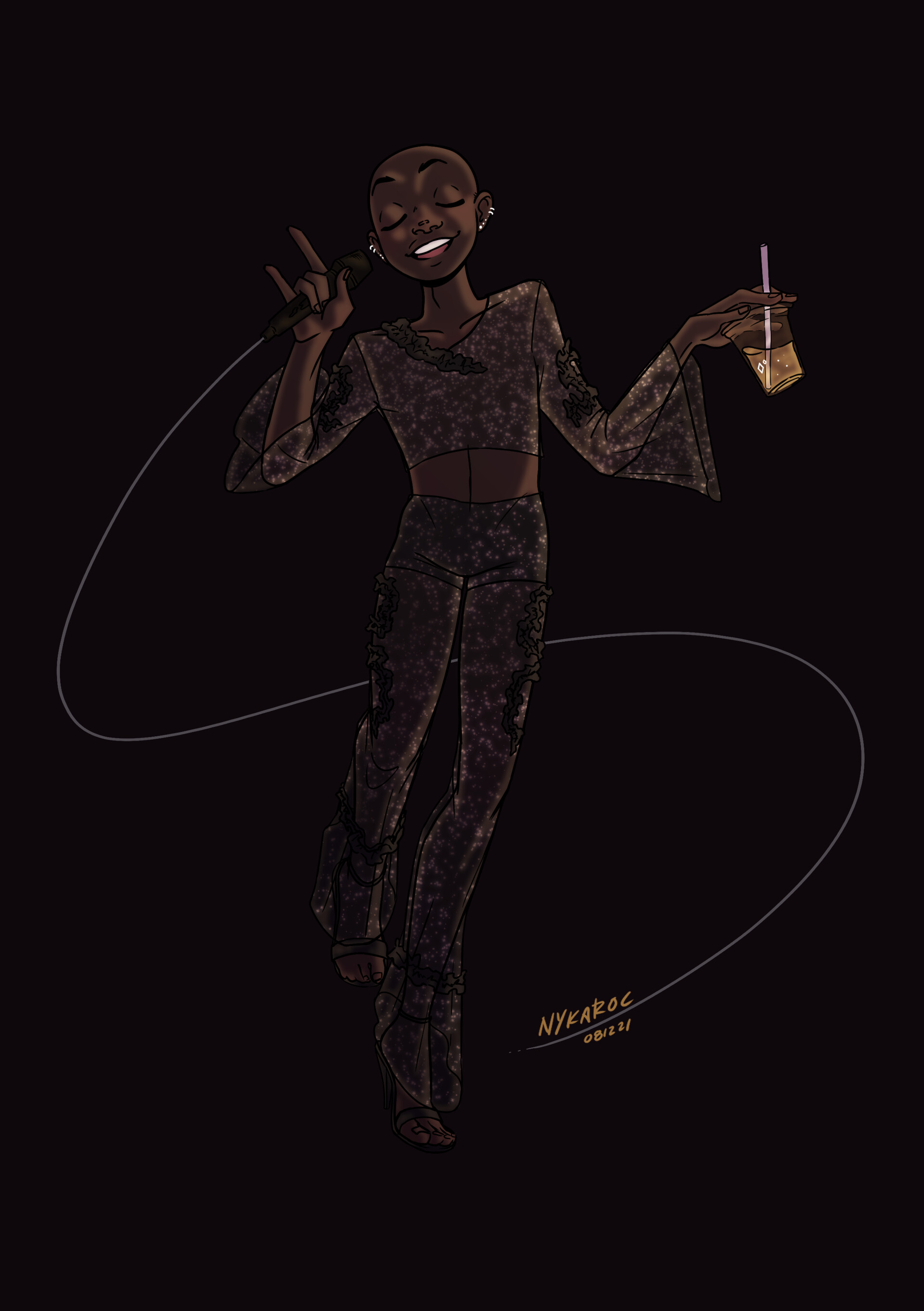 ArtStation - [illustration] black & gold - jarvis derrell portrait