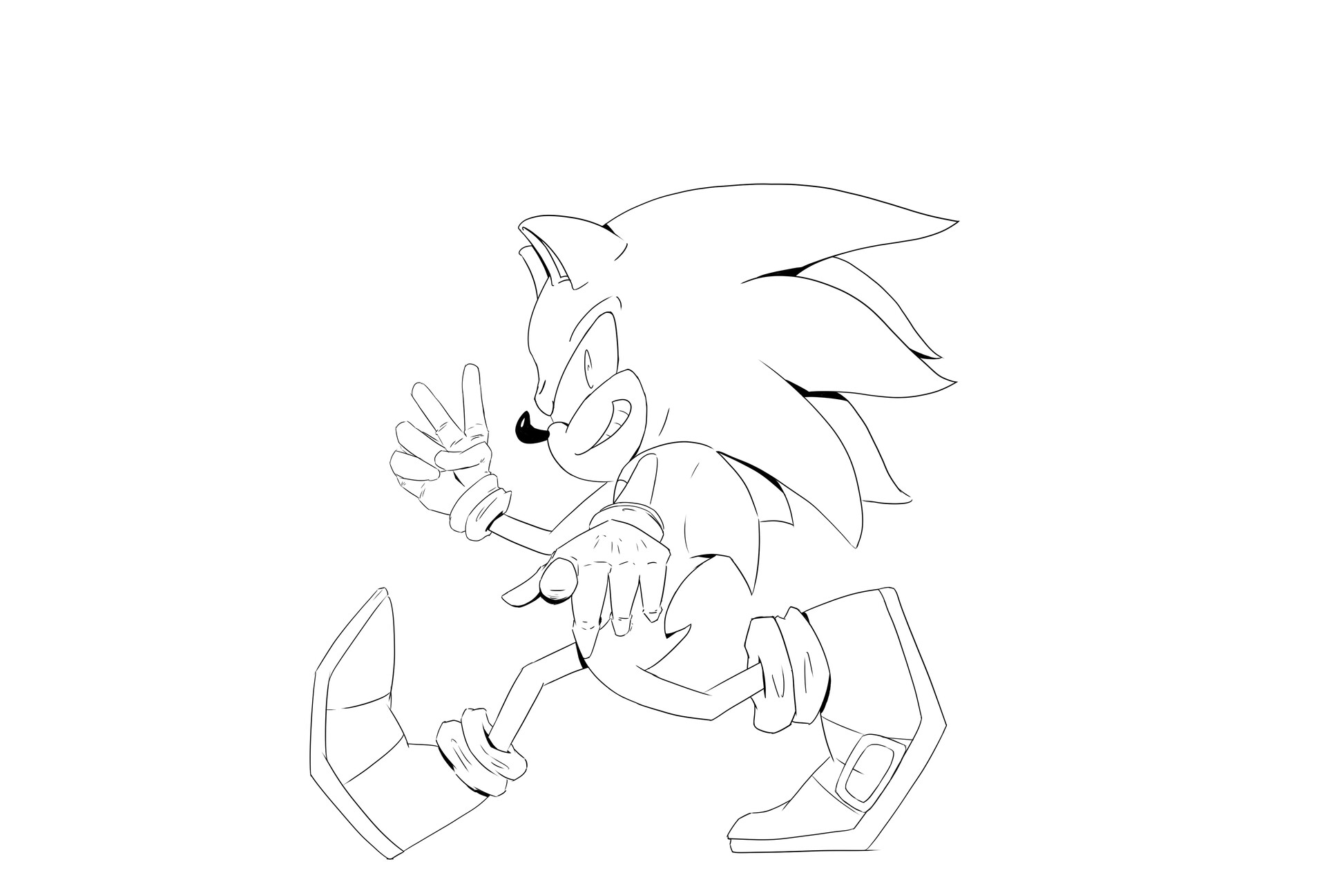 sonic speed coloring pages