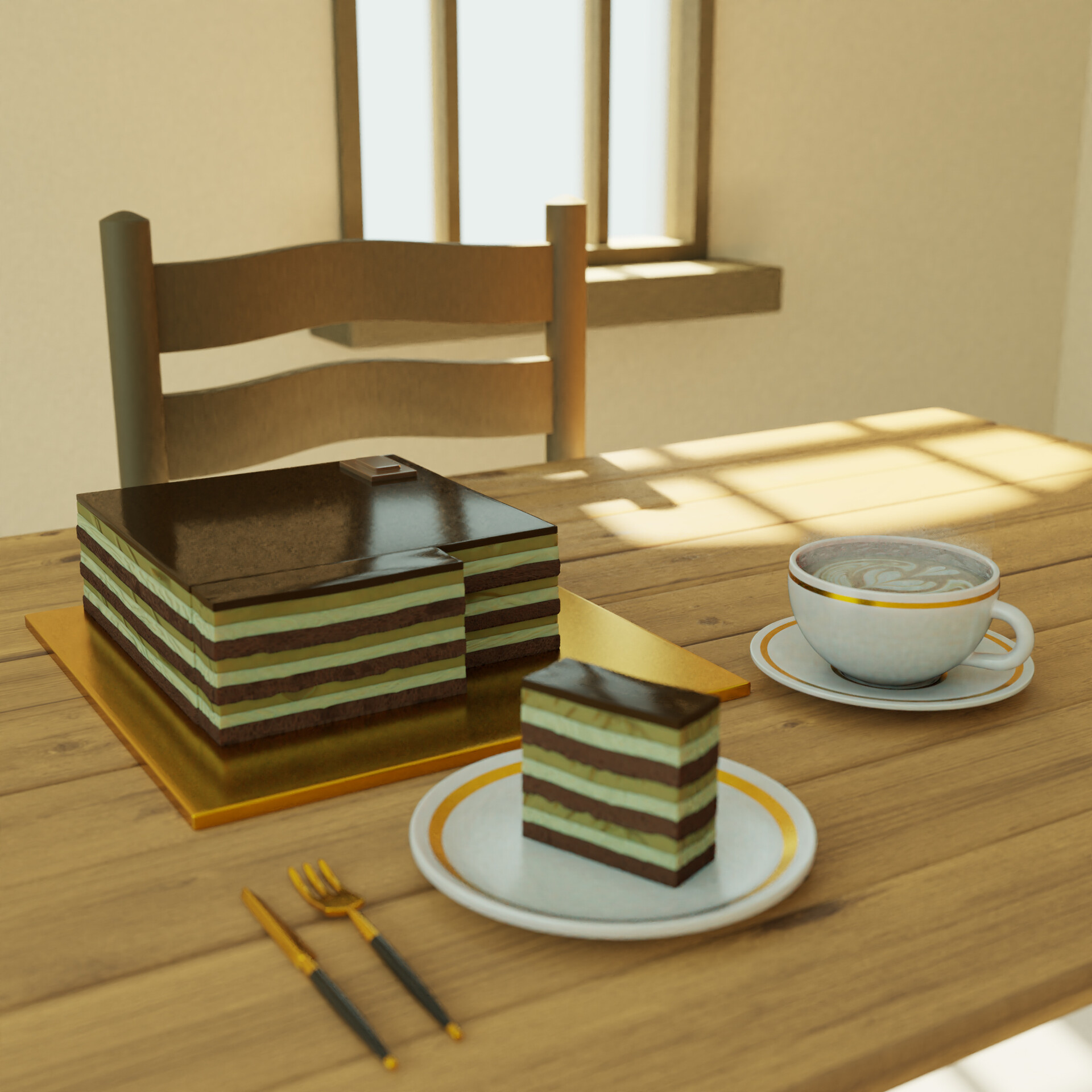 ArtStation - Chocolate Mousse Cake