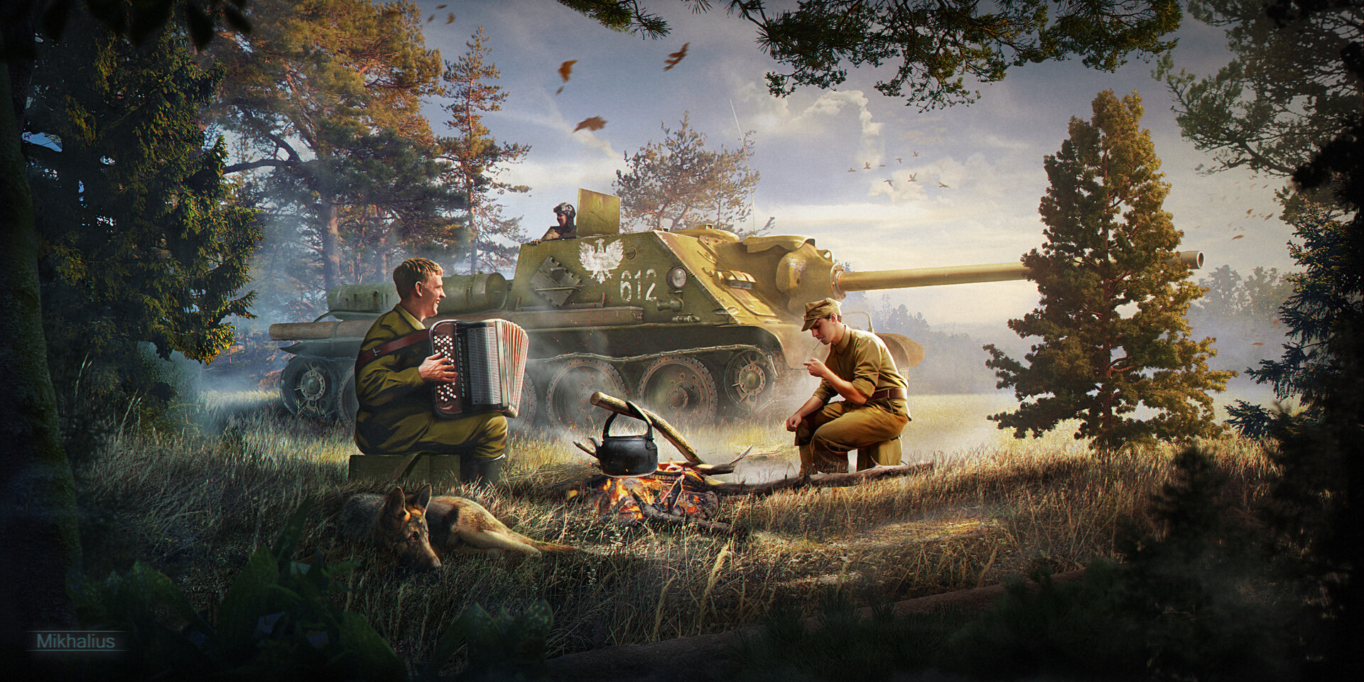 ArtStation - Tank destroyer crew at rest