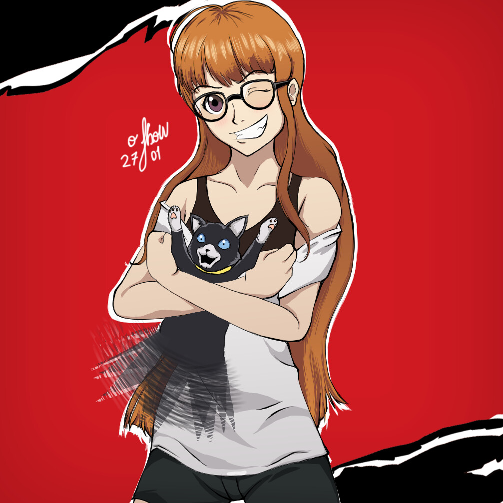ArtStation - Futaba and Morgana - Persona 5 fan art
