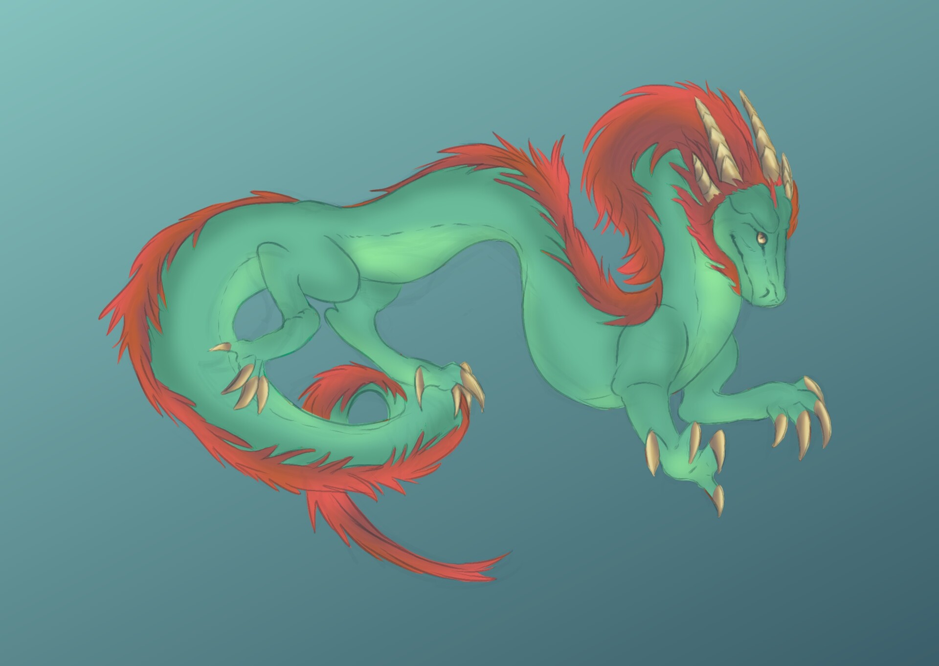 how to draw dragon with 732