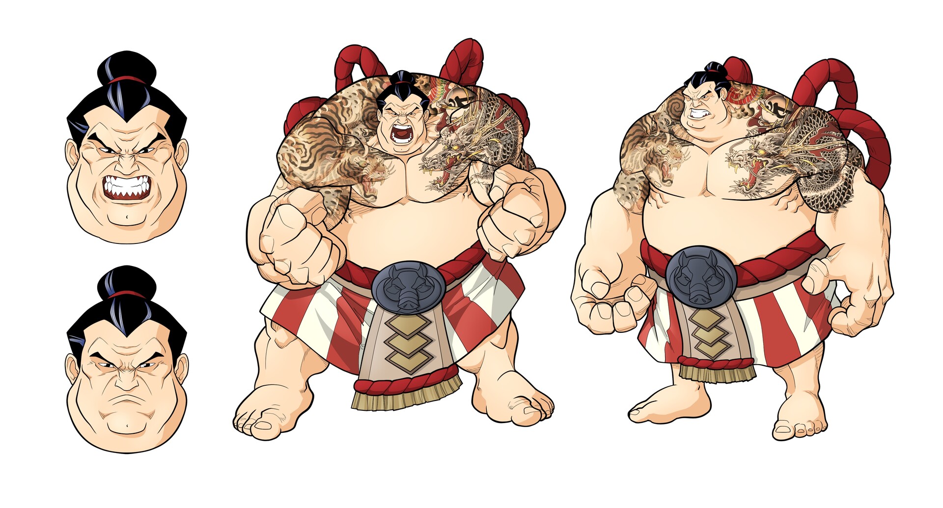 ArtStation - Sumo Warrior character sheet