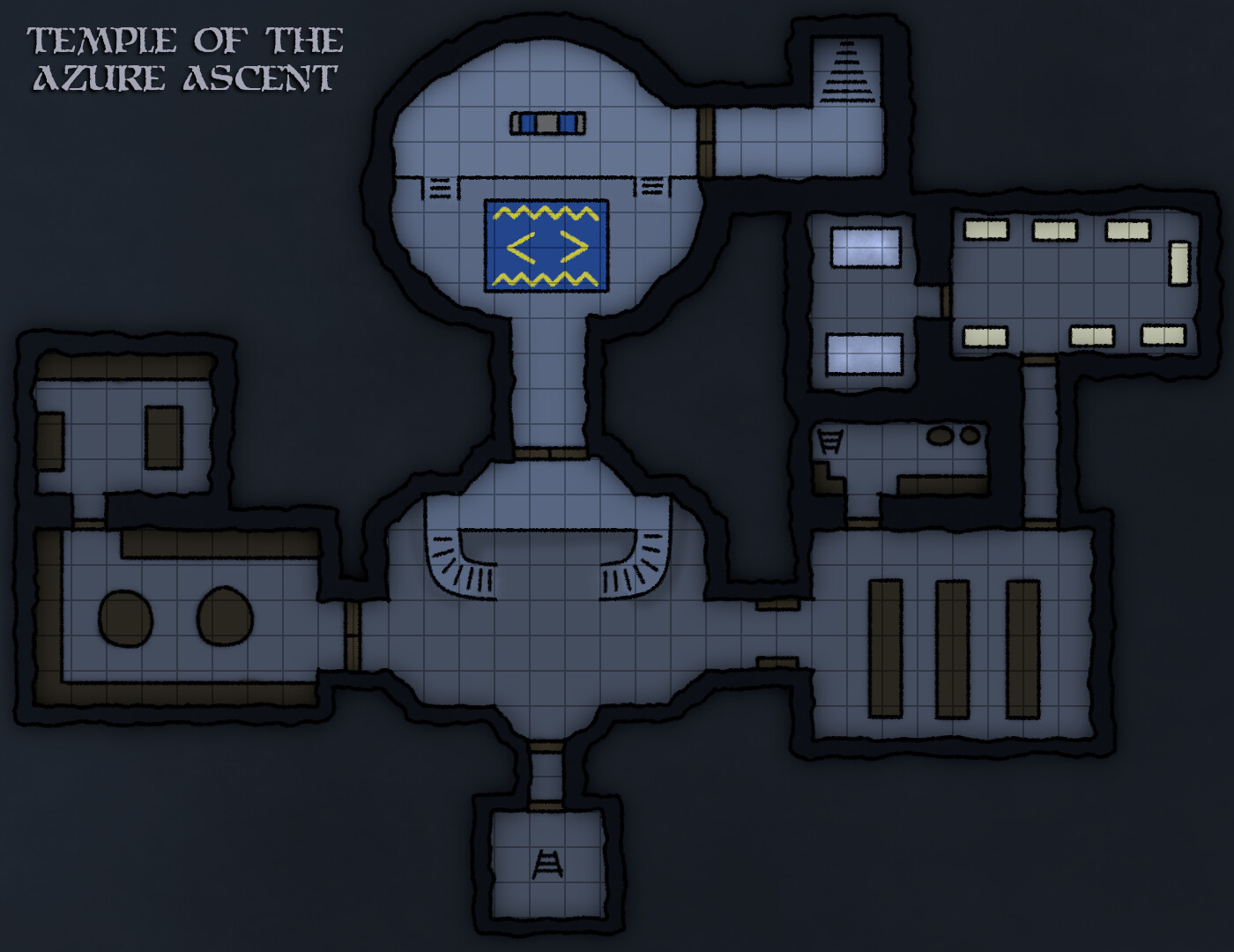 ArtStation - Temple of the Azure Ascent - D&D Battlemaps
