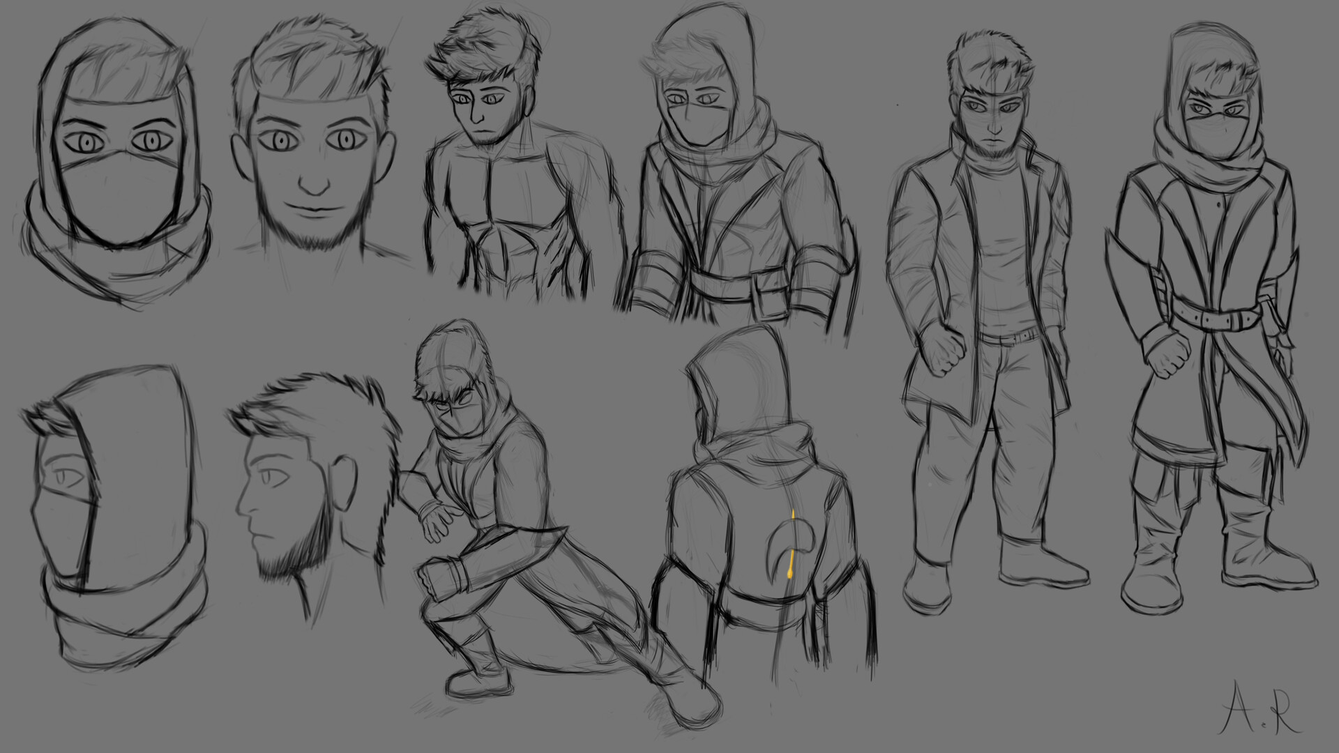 ArtStation - Jonas concept sketch 2021 (3840 x 2160 pixel) (remake)