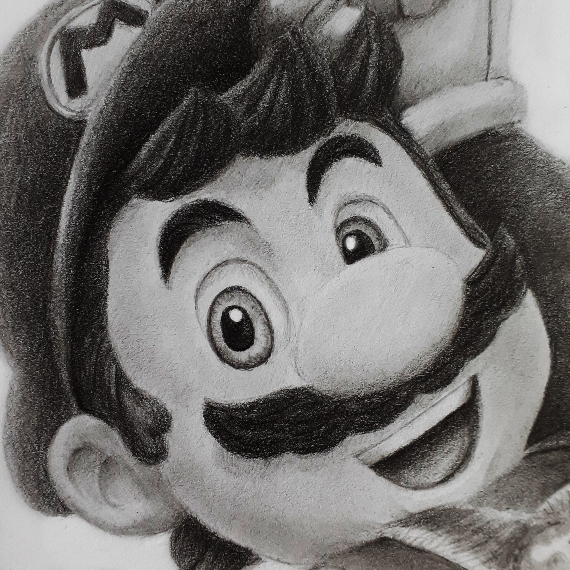 ArtStation - Super Mario, in Graphite