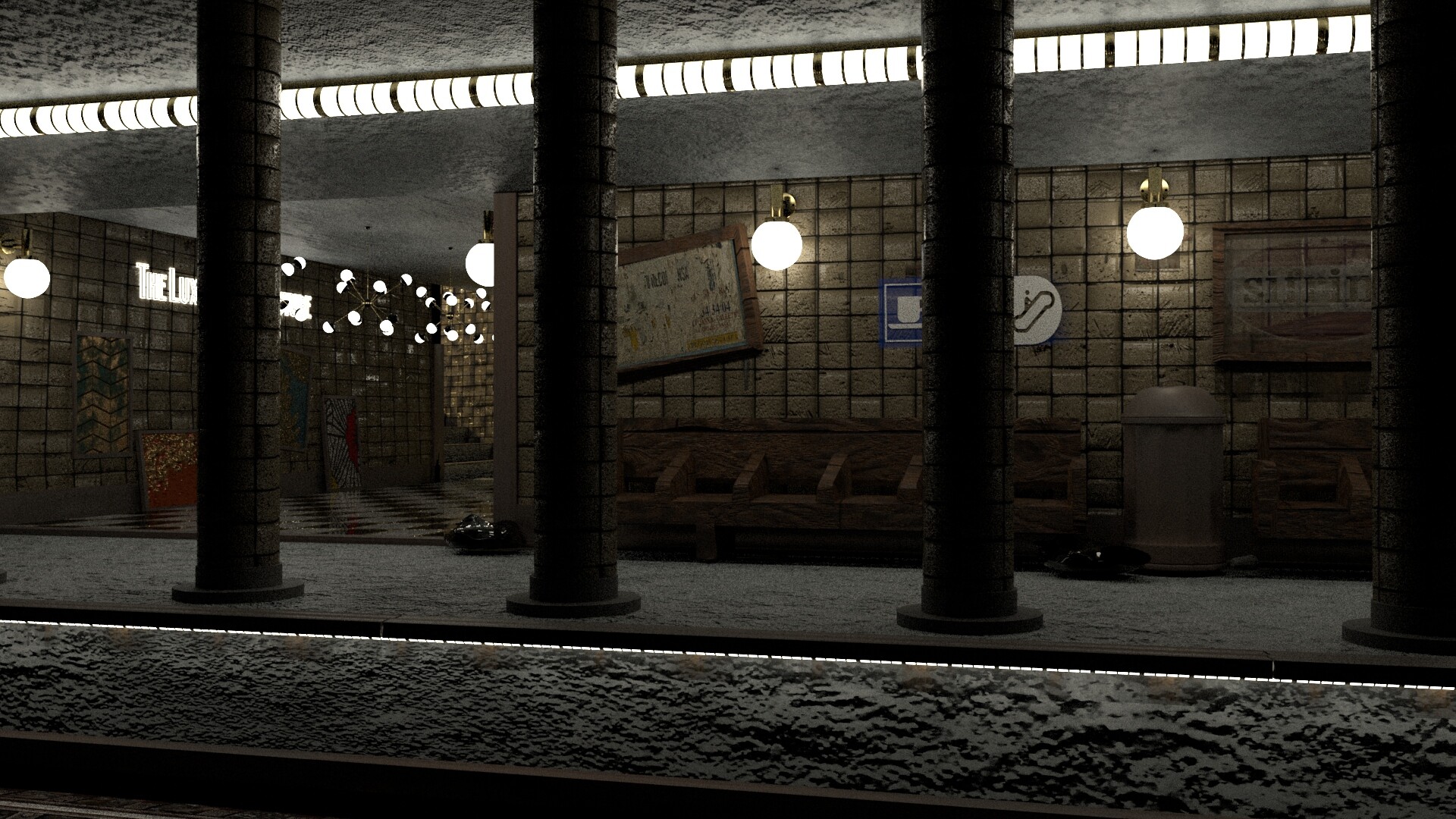 ArtStation - Stylized Subway Station Environment Maya