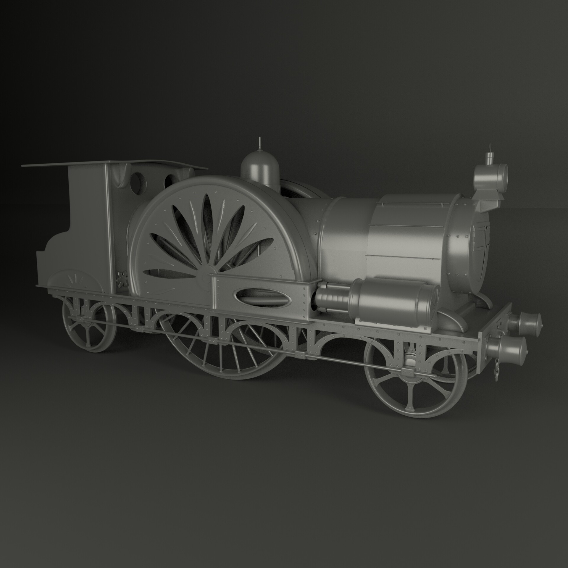 ArtStation - Hard Surface 3D Model Train Maya