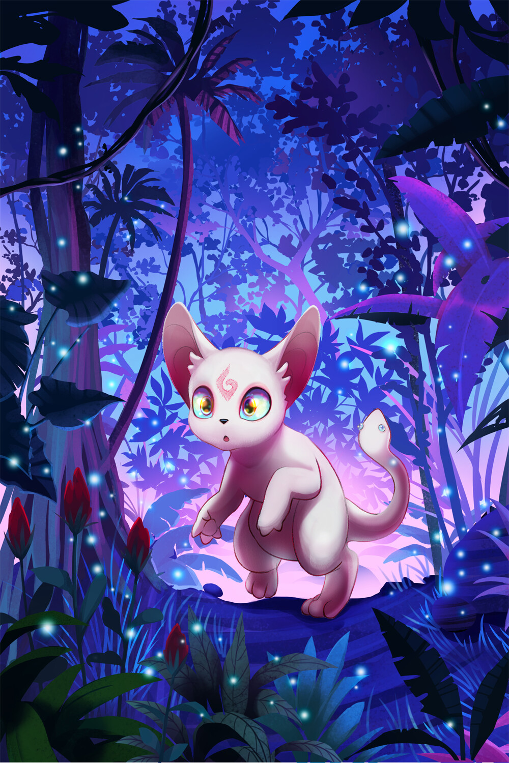 ArtStation - Neko Kaget in Jungle 猫の影