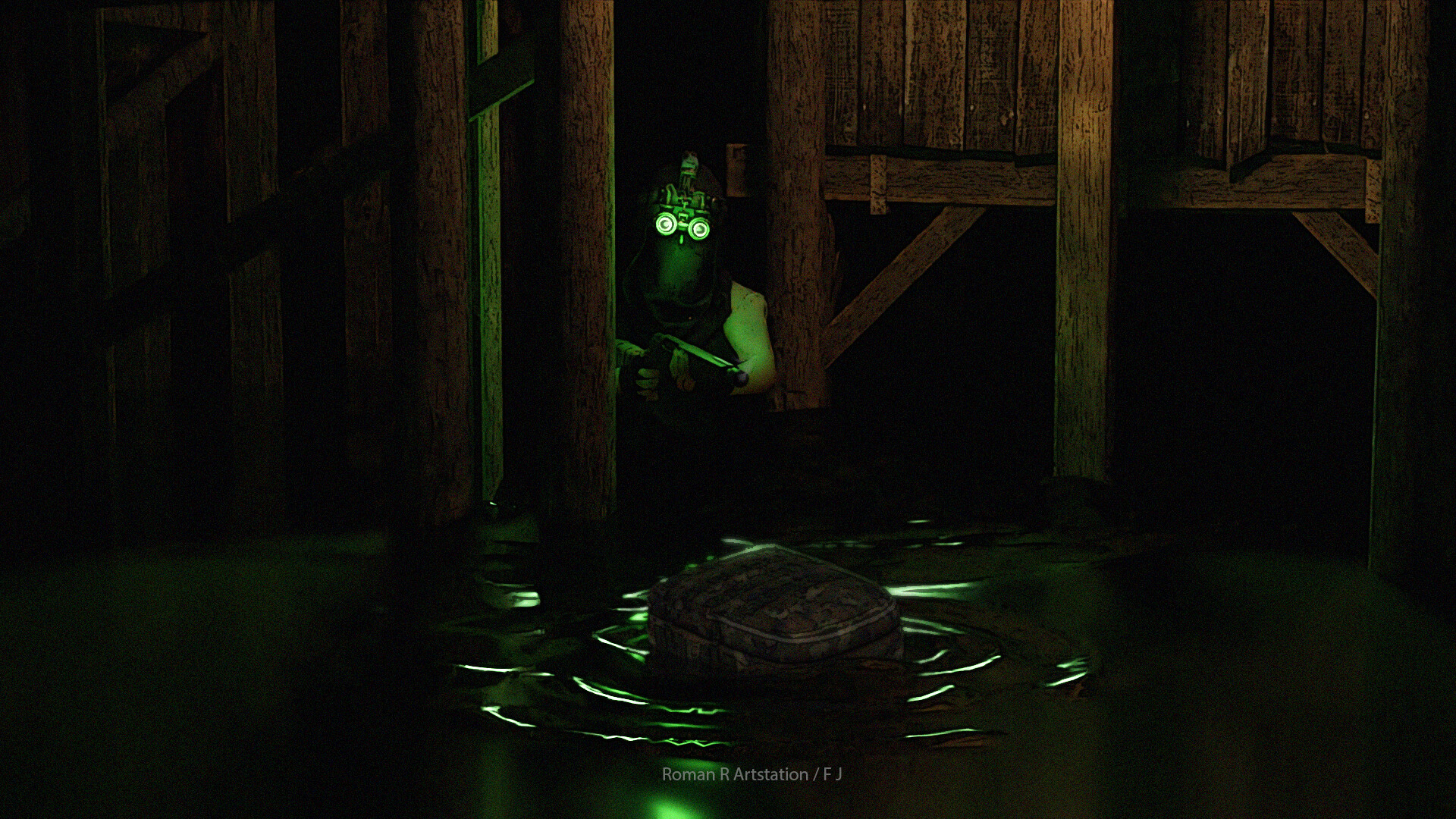 ArtStation - Rust Bandit Camp Night Camper