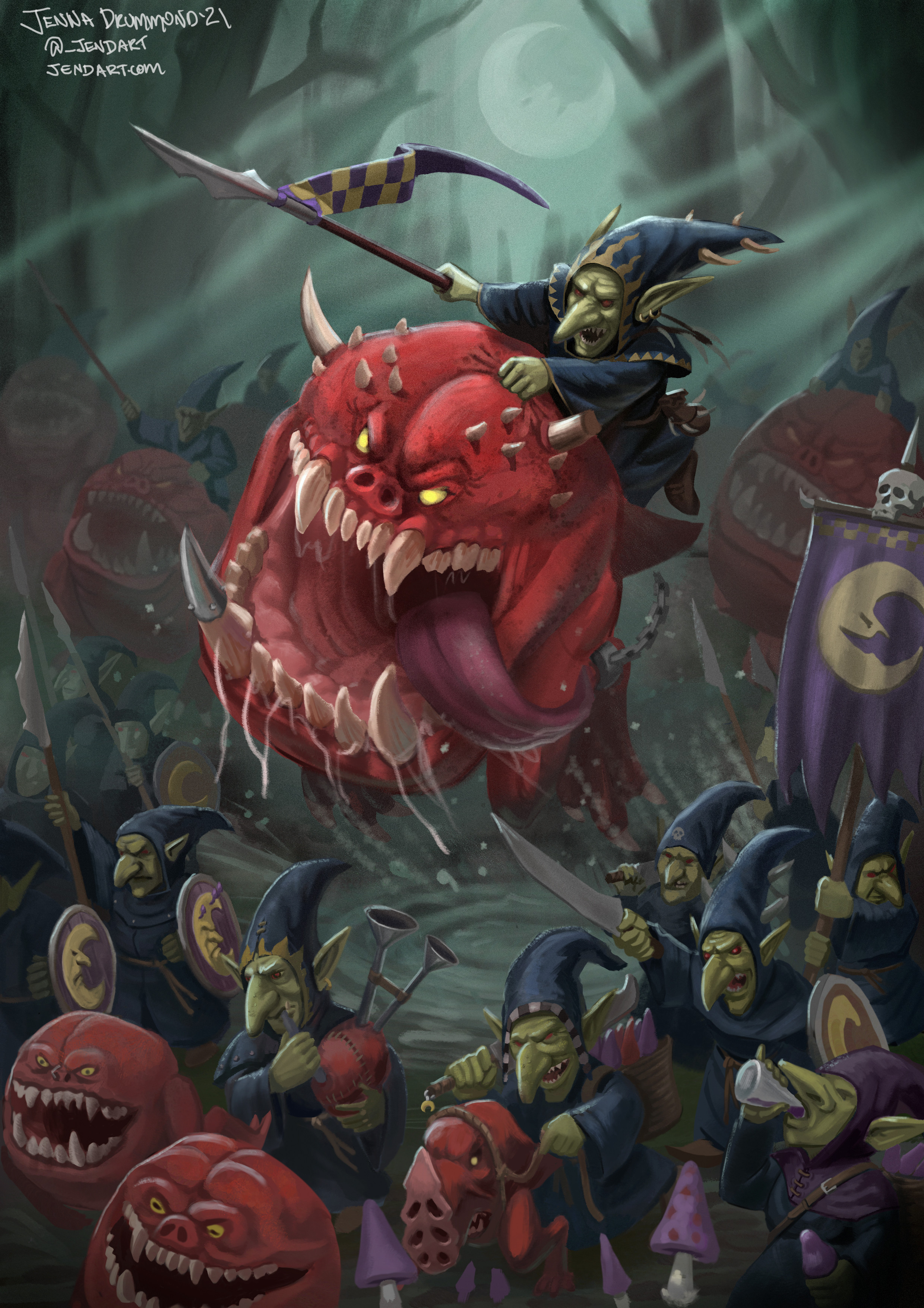 Goblin Squig Riders by Jenna Drummond : r/ImaginaryWarhammer