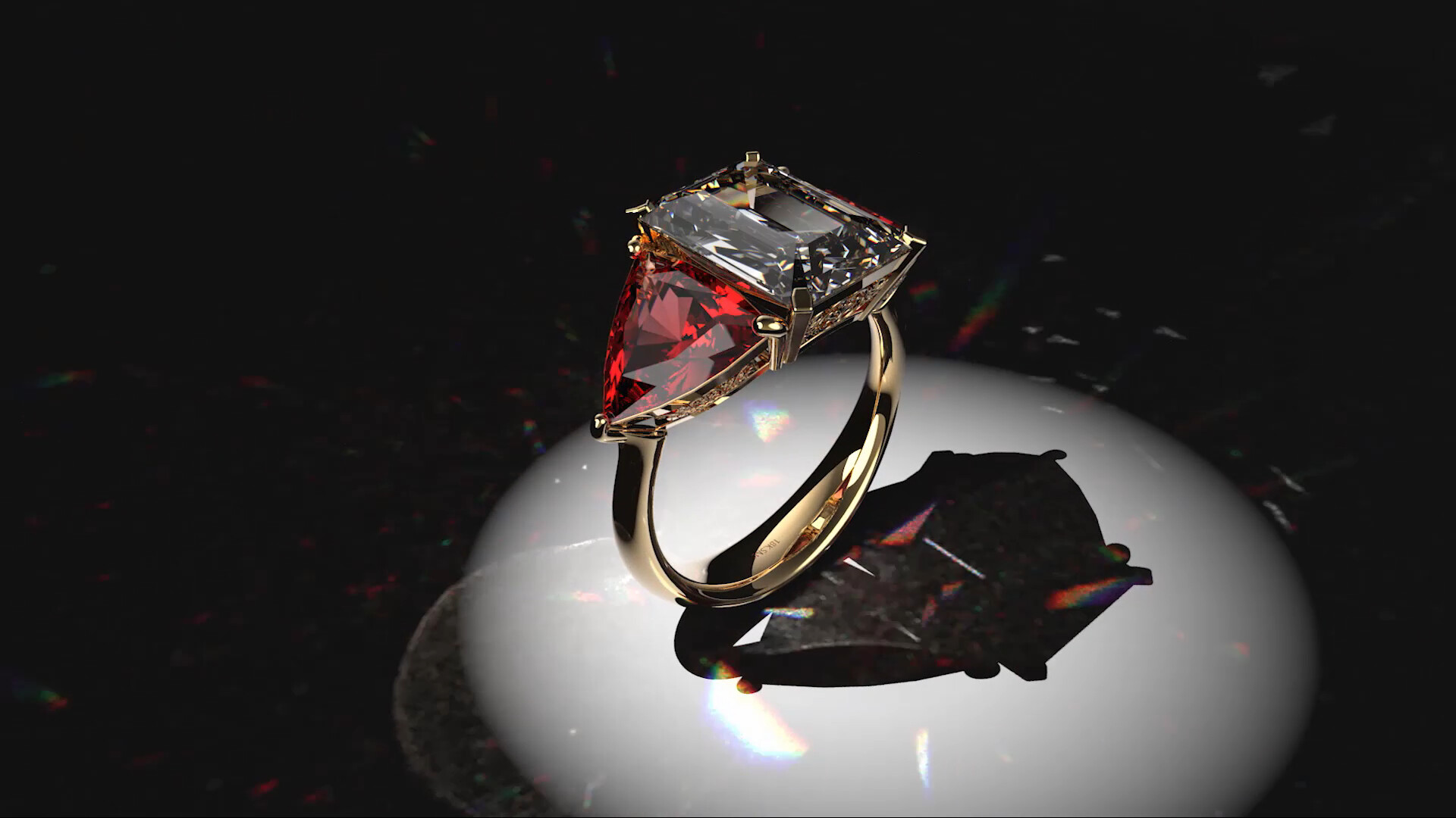 ArtStation - Rhino 7 for Keyshot Rendering , Diamond and Ruby Ring.