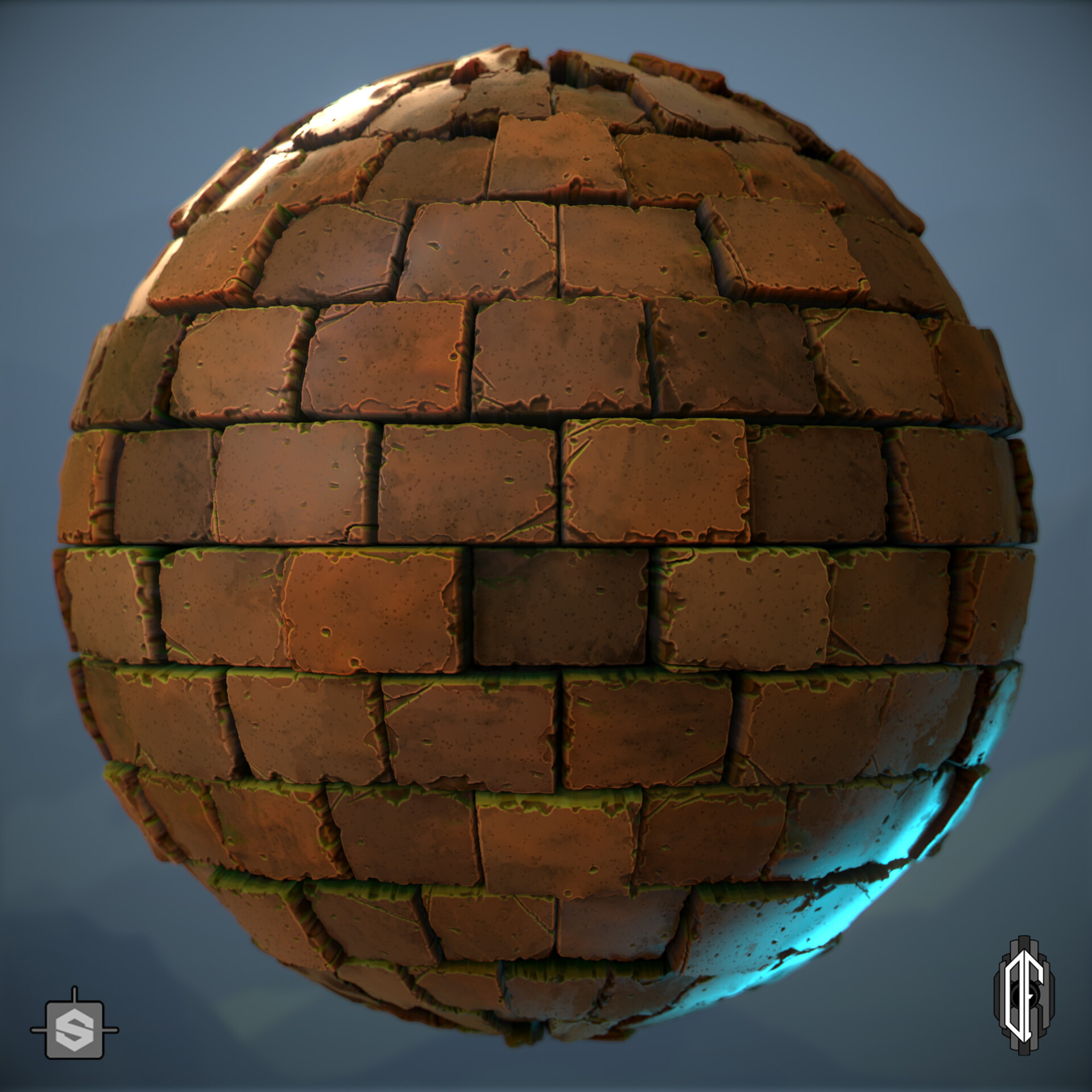 ArtStation - Stone Brick Material