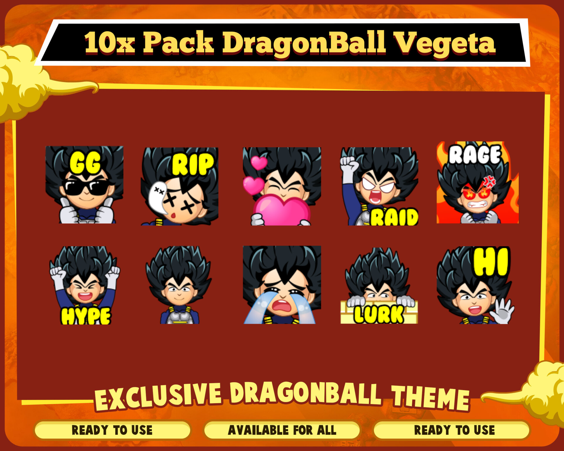 ArtStation - Vegeta Emotes Pack