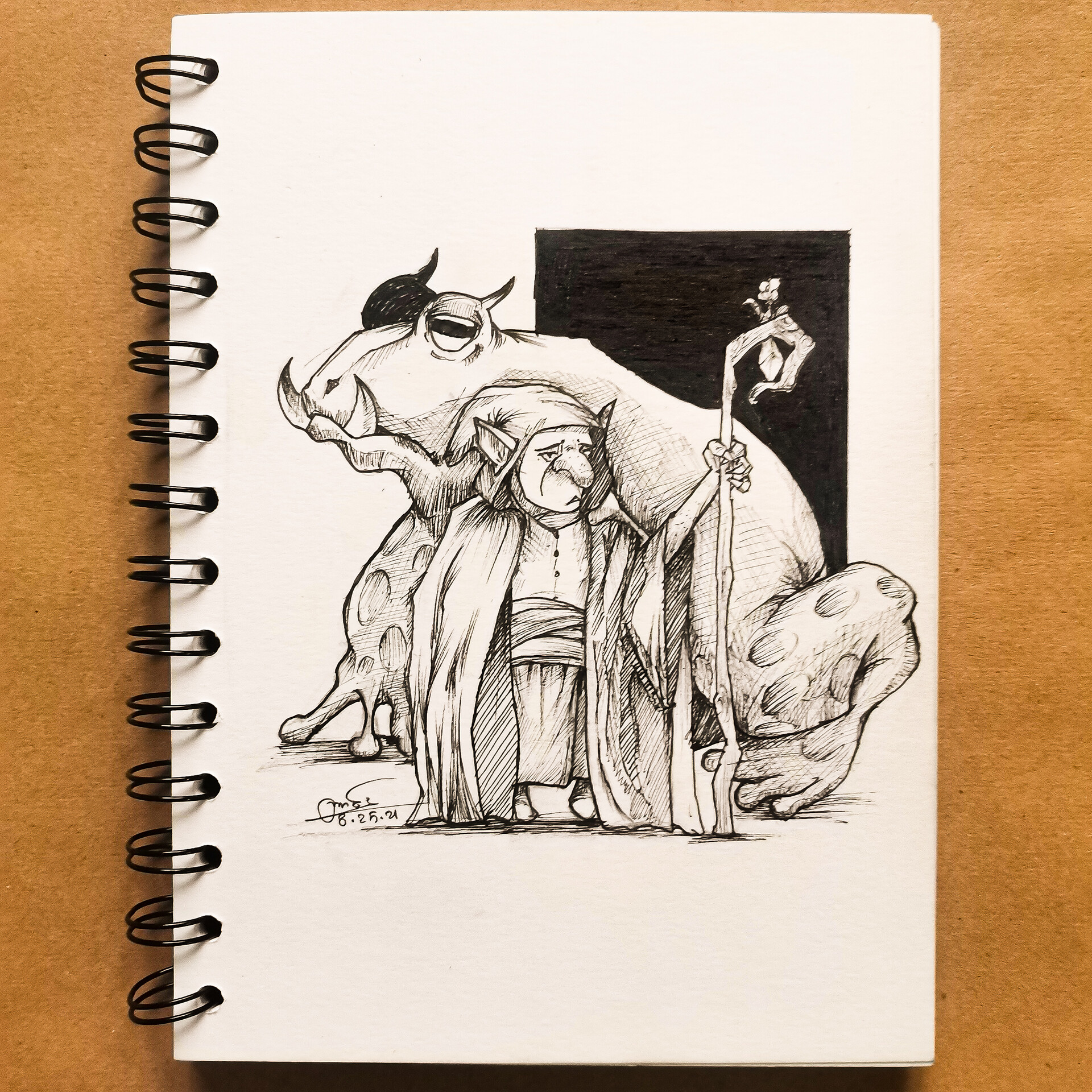 ArtStation - Inking the wizard troll