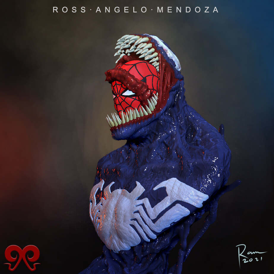 RAM-RAM - Venom Spider-man Head