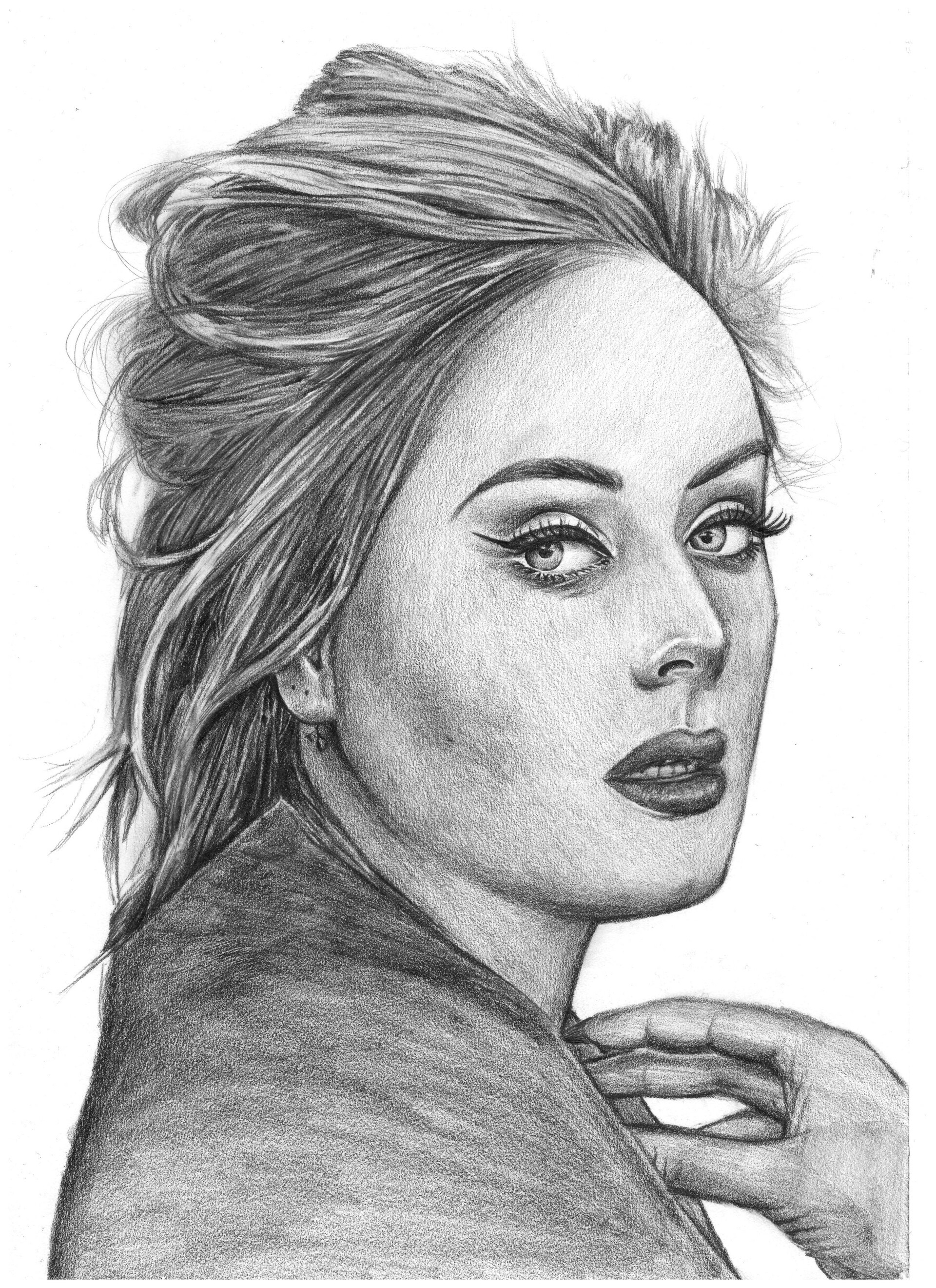 Pencil Drawings Of Adele