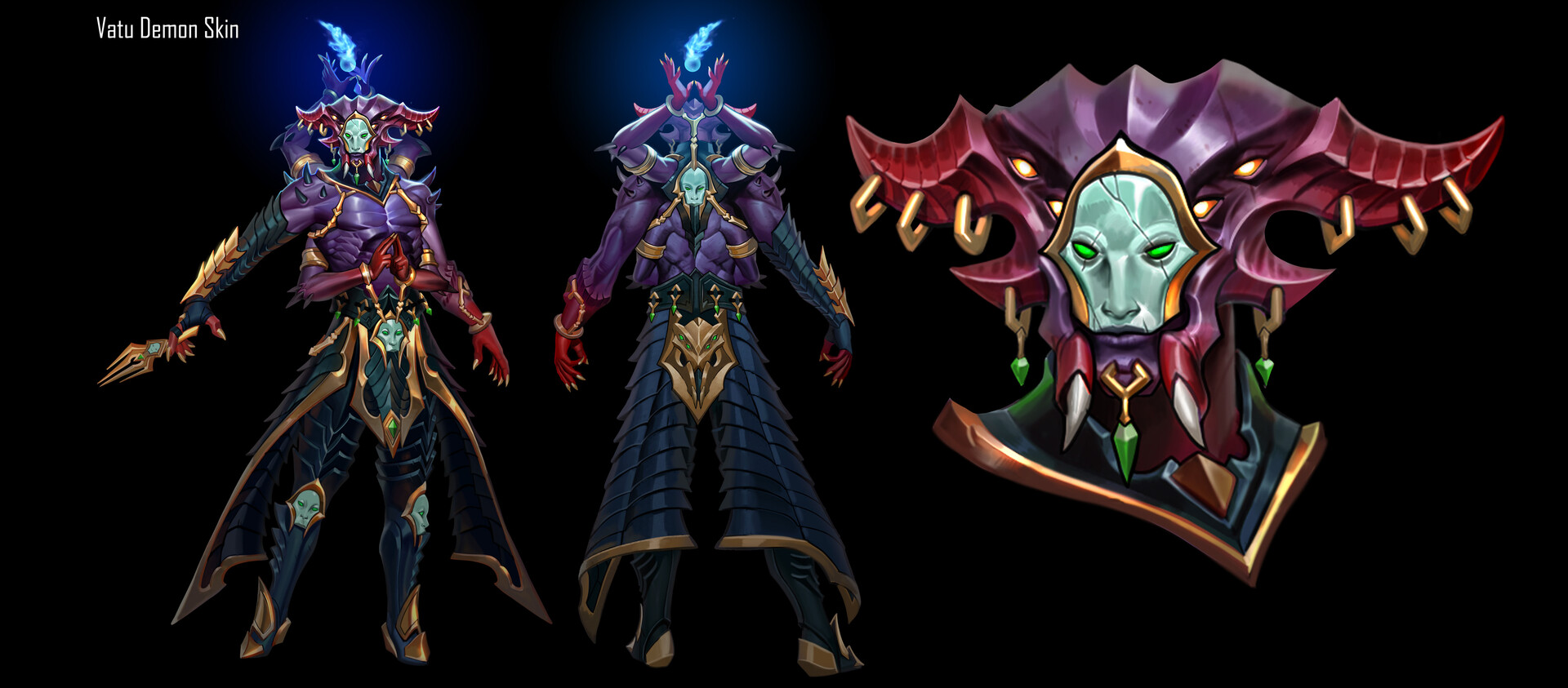 ArtStation - Paladins Vatu Skin - "Shadow Demon", Thunder Brush