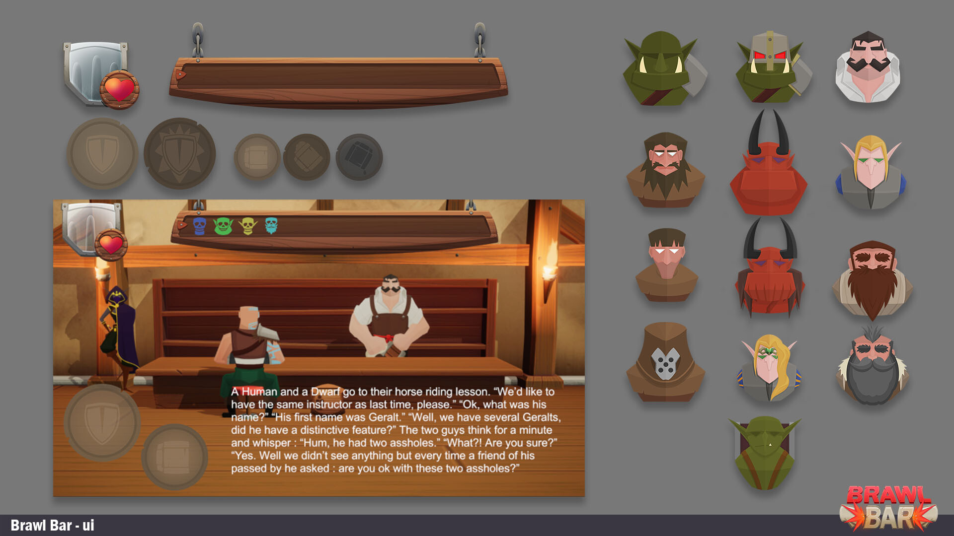 Matthieu Limozin ( Mr. Faust ) - Brawl Bar (Ui design) - 2D and UI Art