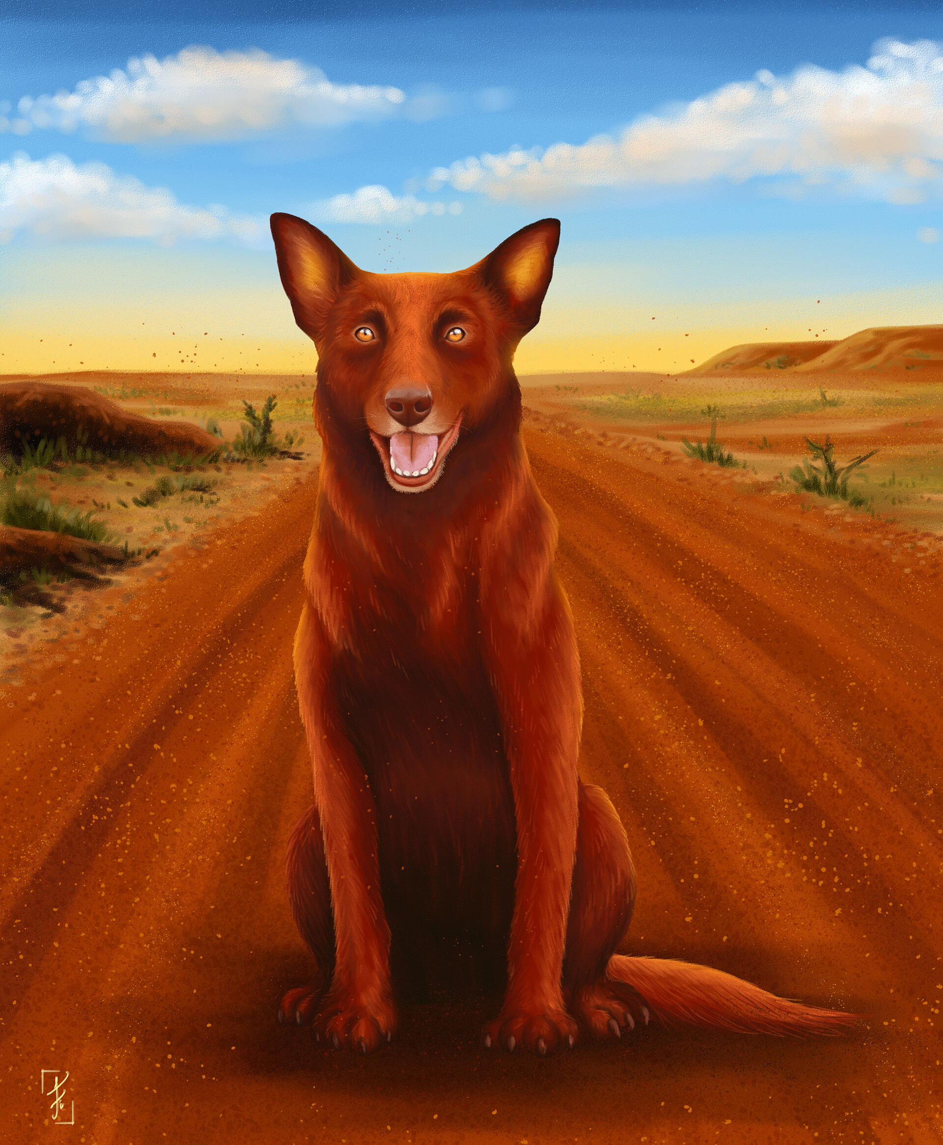 ArtStation - Red dog Calendar 2018