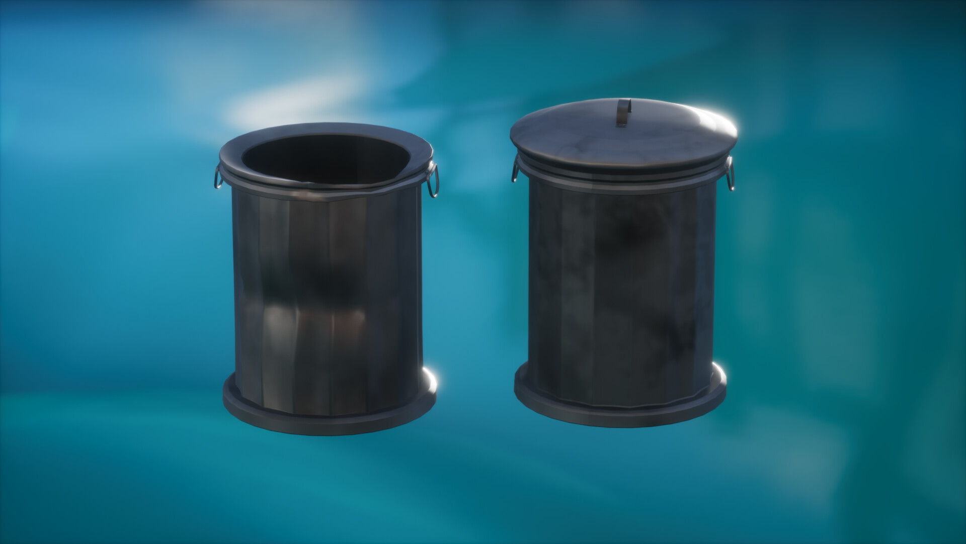 ArtStation - Stylized Trash Can