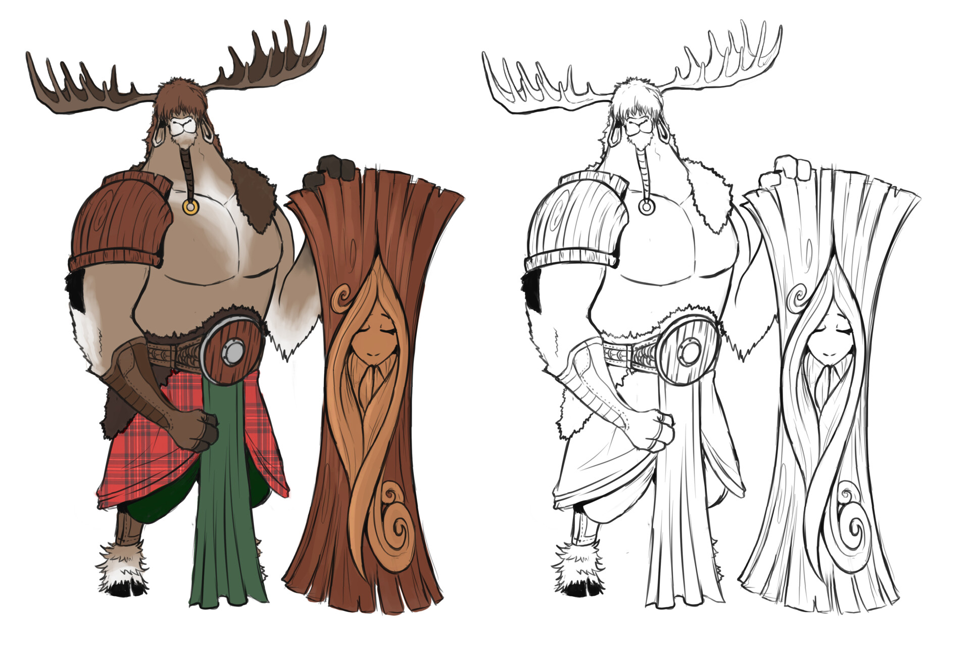 ArtStation - Moose Warrior - Game Character Concept