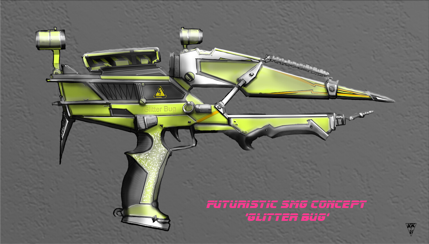 ArtStation - Futuristic SMG - Final (for now...)