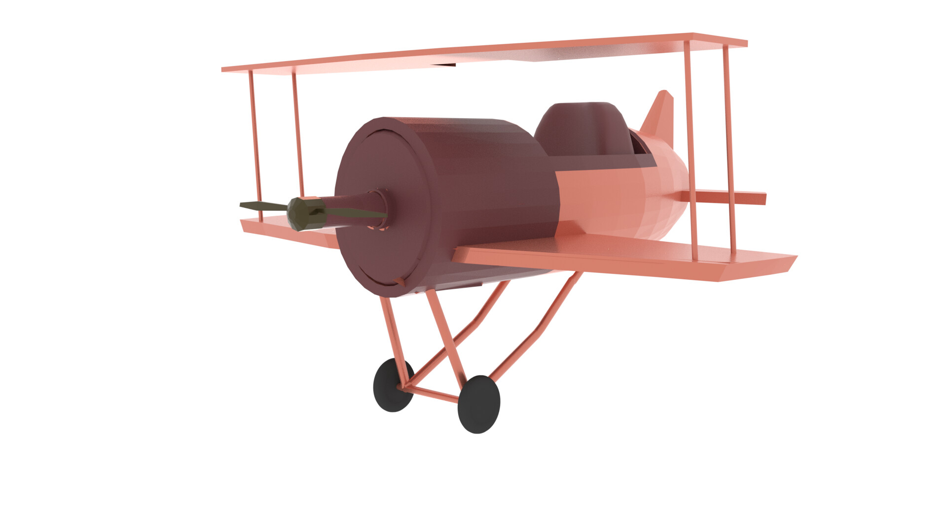 ArtStation - Old Stylized Kid Air Plane 3D Model